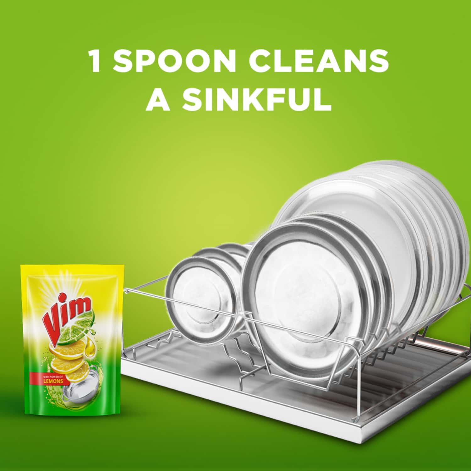 Buy VIM DISHWASH LIQUID GEL LEMON - 155ML POUCH Online & Get Upto 60% ...