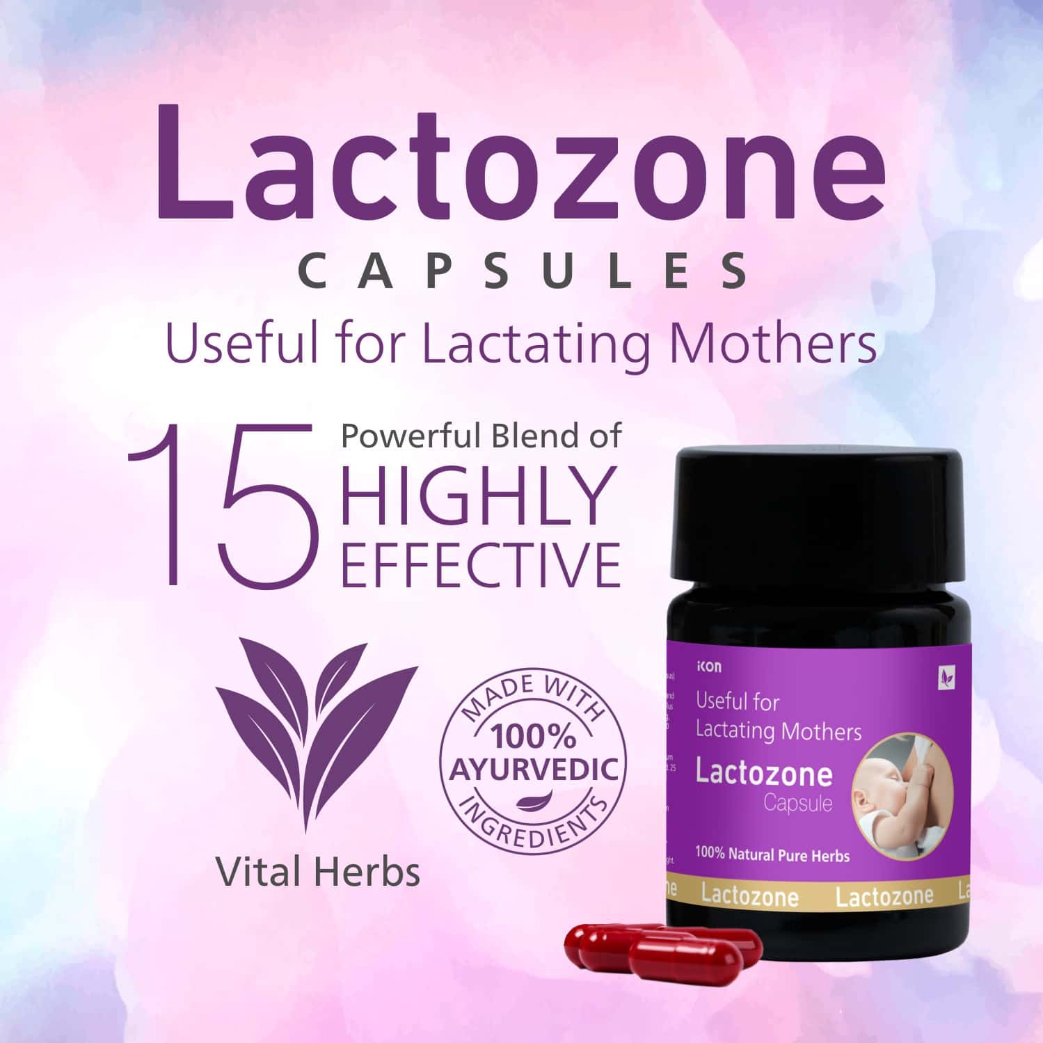 Buy LACTOZONE CAPSULES 10 CAPS | CARE FOR BREASTFEEDING MOTHER | PACK ...