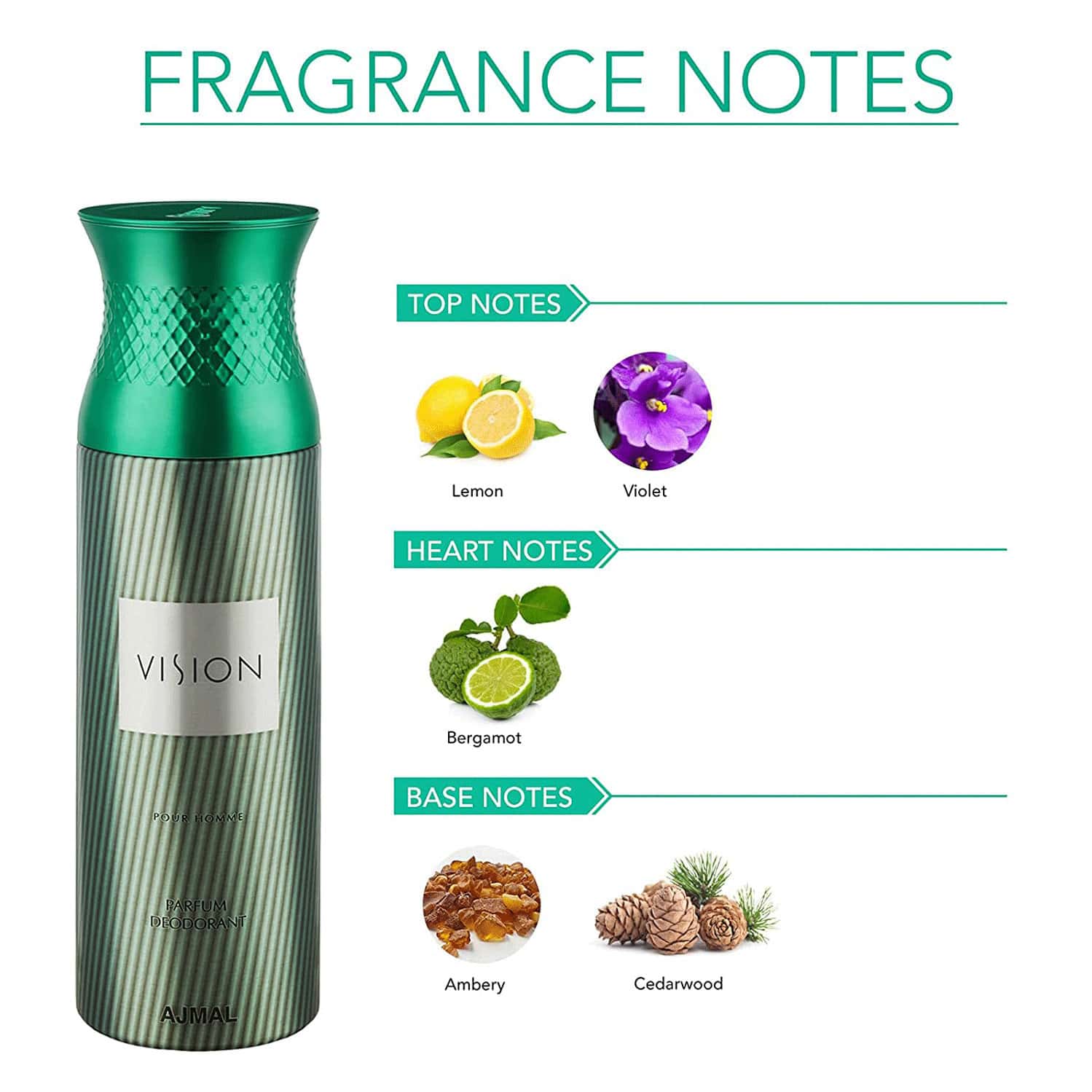 Buy AJMAL VISION PERFUME DEODORANT 200ML BODY SPRAY GIFT FOR MEN Online ...