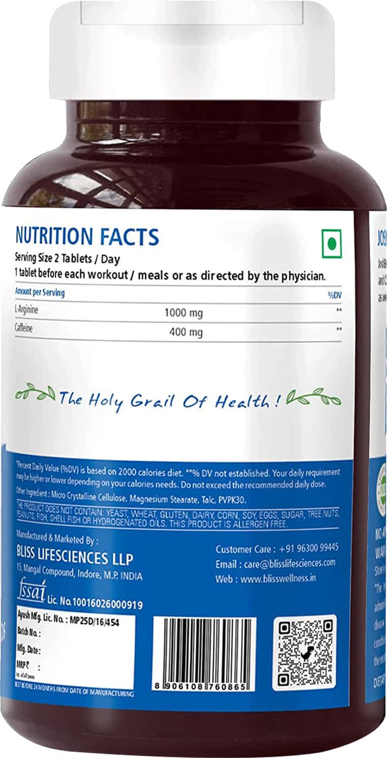 Buy BLISS WELLNESS STAMINA RECOVERY MUSCLE GROWTH SUPPLEMENT - 60 VEG ...