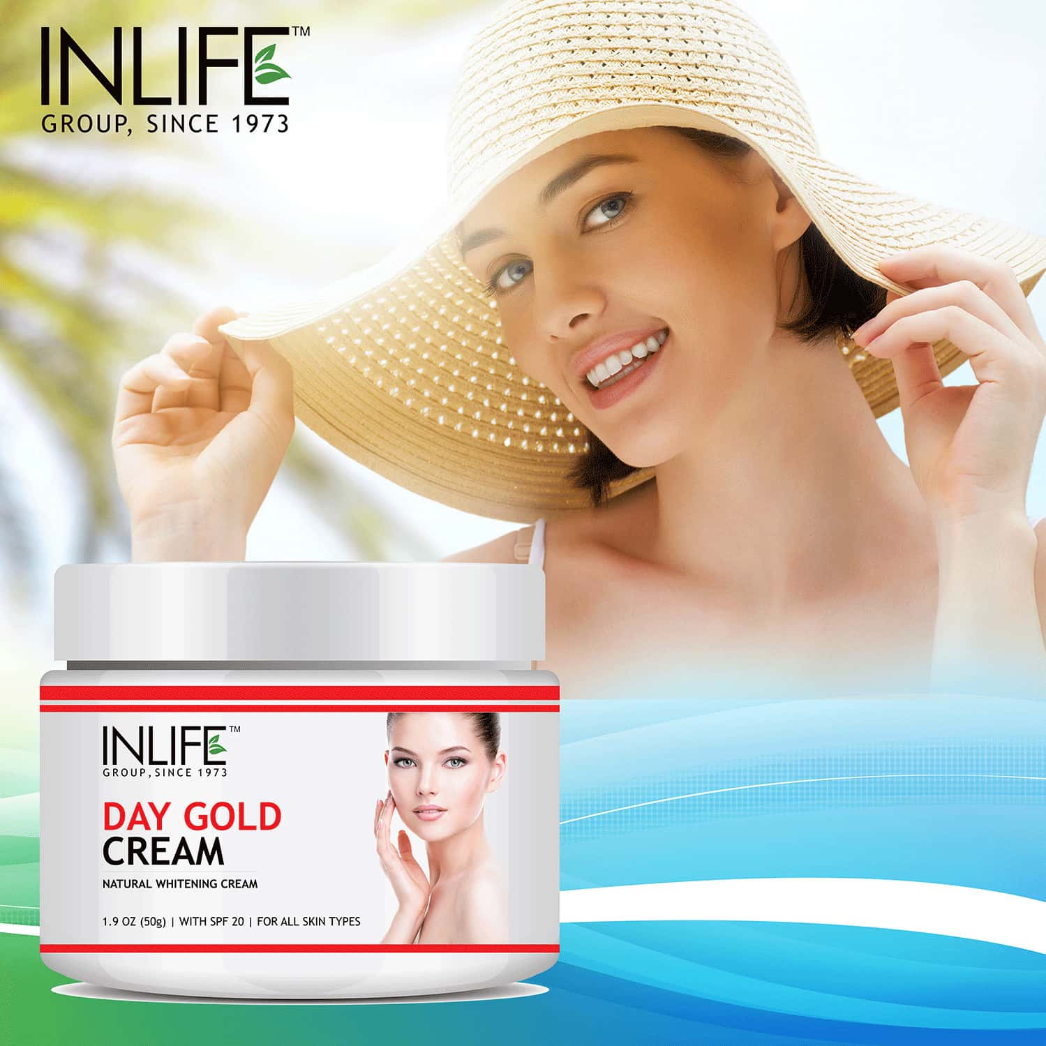 Buy INLIFE DAY GOLD CREAM SKIN WHITENING WITH SPF 20 FOR MEN AND WOMEN ...