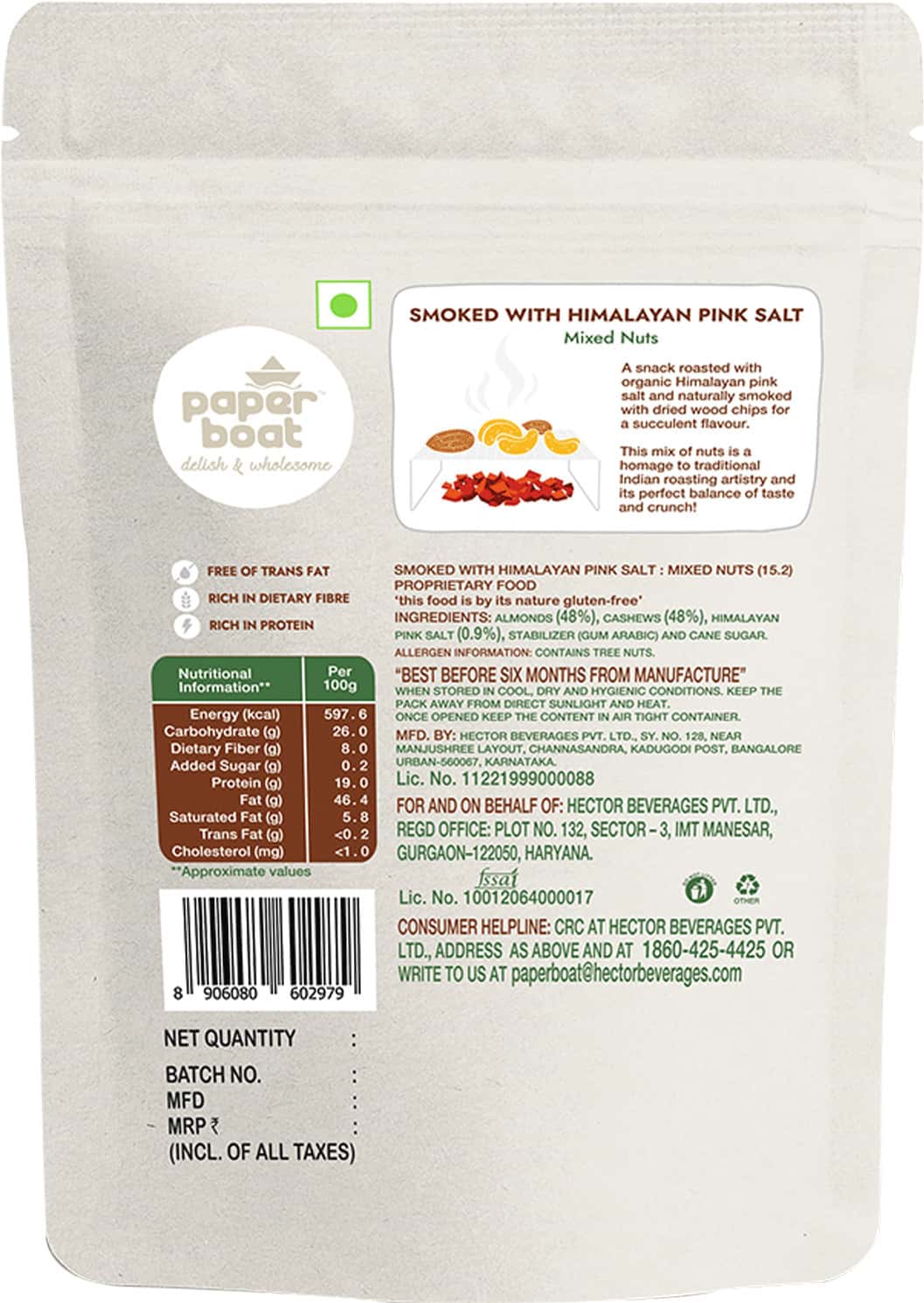 Buy PAPER BOAT SMOKED WITH HIMALAYAN PINK SALT - MIXED NUTS 100G Online ...