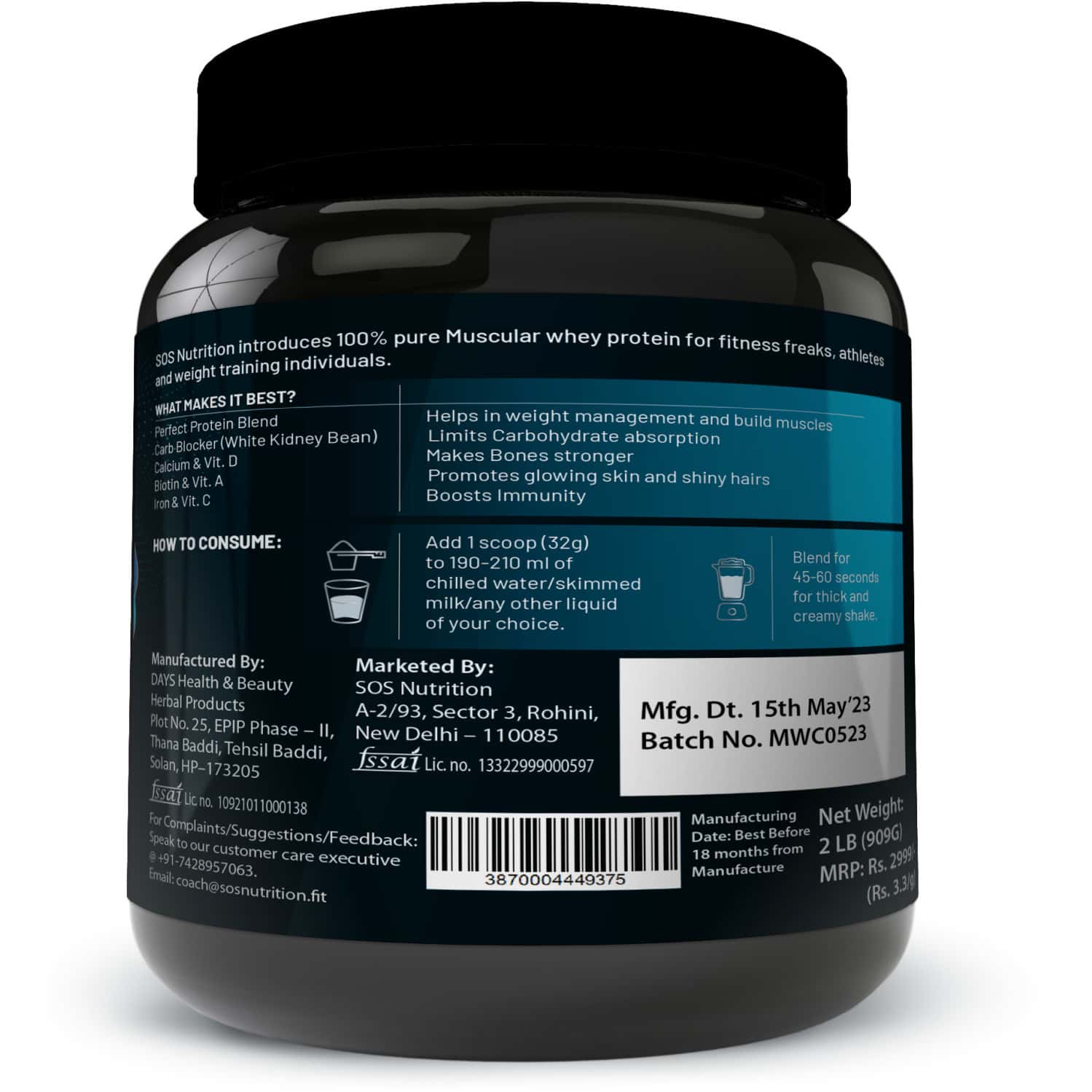 Buy SOS NUTRITION MUSCULAR WHEY PROTEIN MEN HERBS MULTIVITAMINS ...