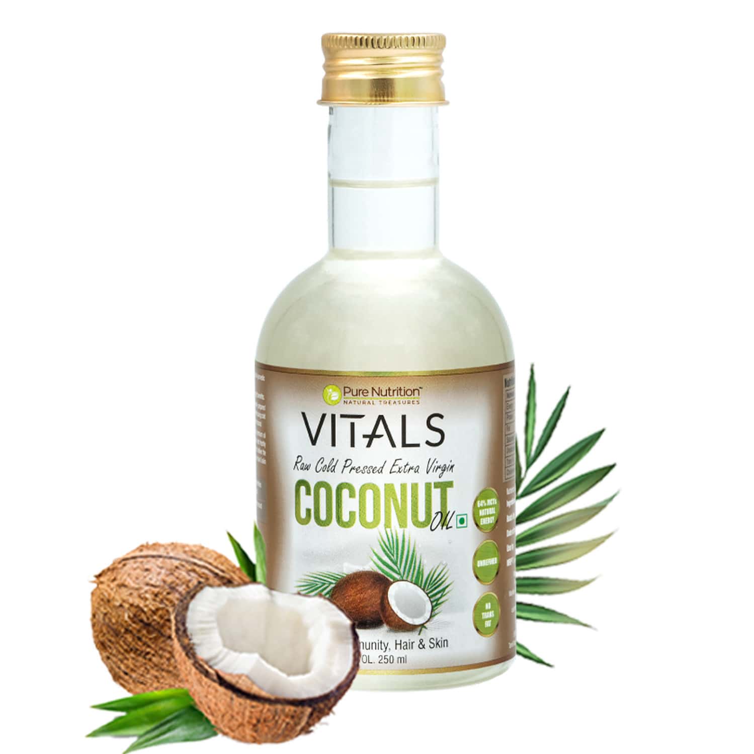 Buy NUTRIORG CERTIFIED ORGANIC VIRGIN COCONUT OIL 250 ML Online & Get ...