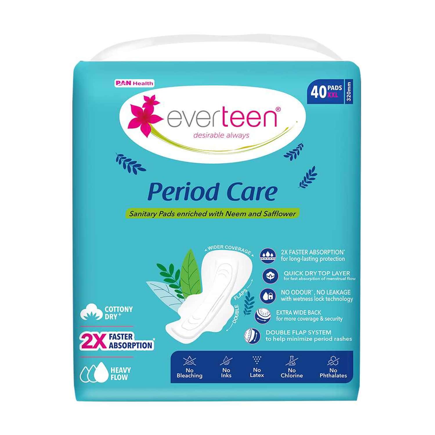 Buy EVERTEEN XXL SANITARY NAPKIN PADS WITH COTTONY-DRY TOP LAYER FOR ...