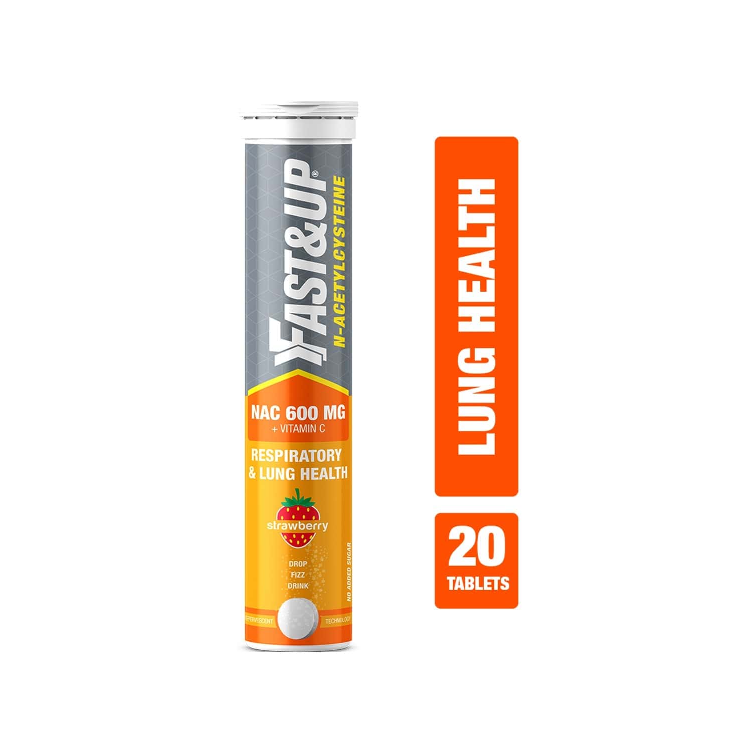 Buy Fast&Up Nac (N - Acetylcysteine) 600mg Nac + 40mg Vitamin C, Lung ...