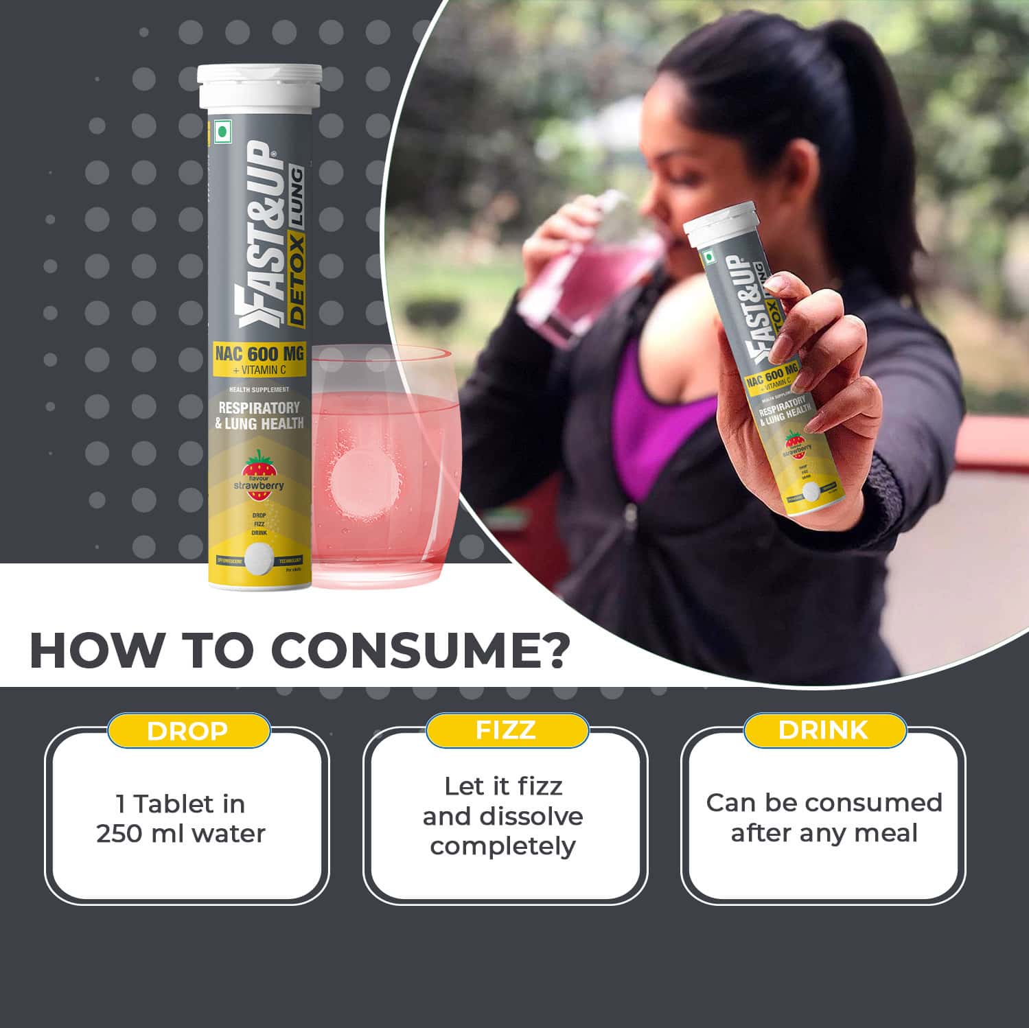 Buy FAST&UP NAC (N - ACETYLCYSTEINE) LUNG HEALTH AND LIVER DETOX 20 ...