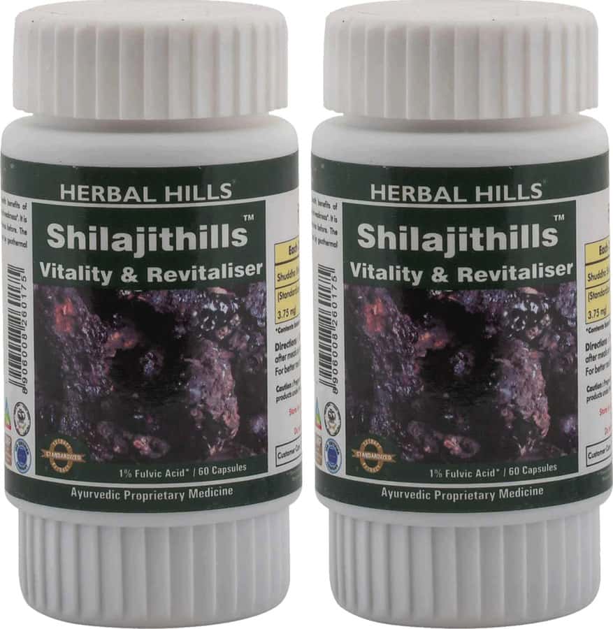 Buy HERBAL HILLS SHILAJITHILLS FORTE - 20 SHILAJIT CAPSULE - PACK OF 5 ...