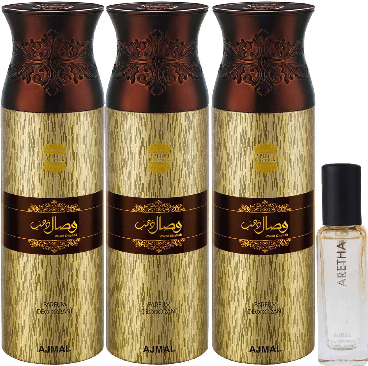 Buy AJMAL 3 WISAL DAHAB DEO 200ML & NEEA EAU DE PARFUM 20ML PACK OF 4 ...