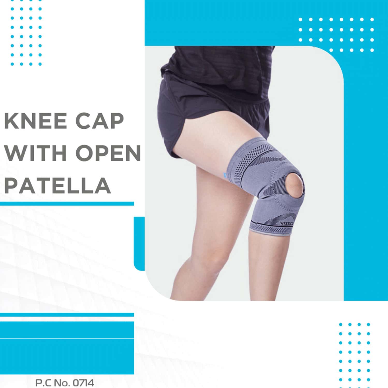 Buy VISSCO KNEE CAP WITH OPEN PATELLA TO REDUCE PRESSURE ON PATELLA ...
