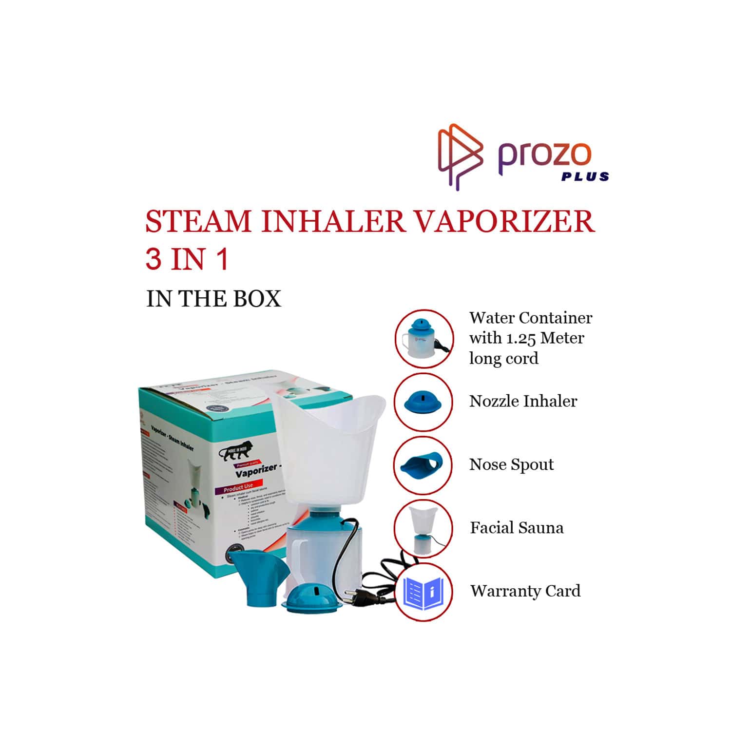 Buy Prozo Plus Vaporizer- Steam Inhaler (Premium Quality) Online & Get ...