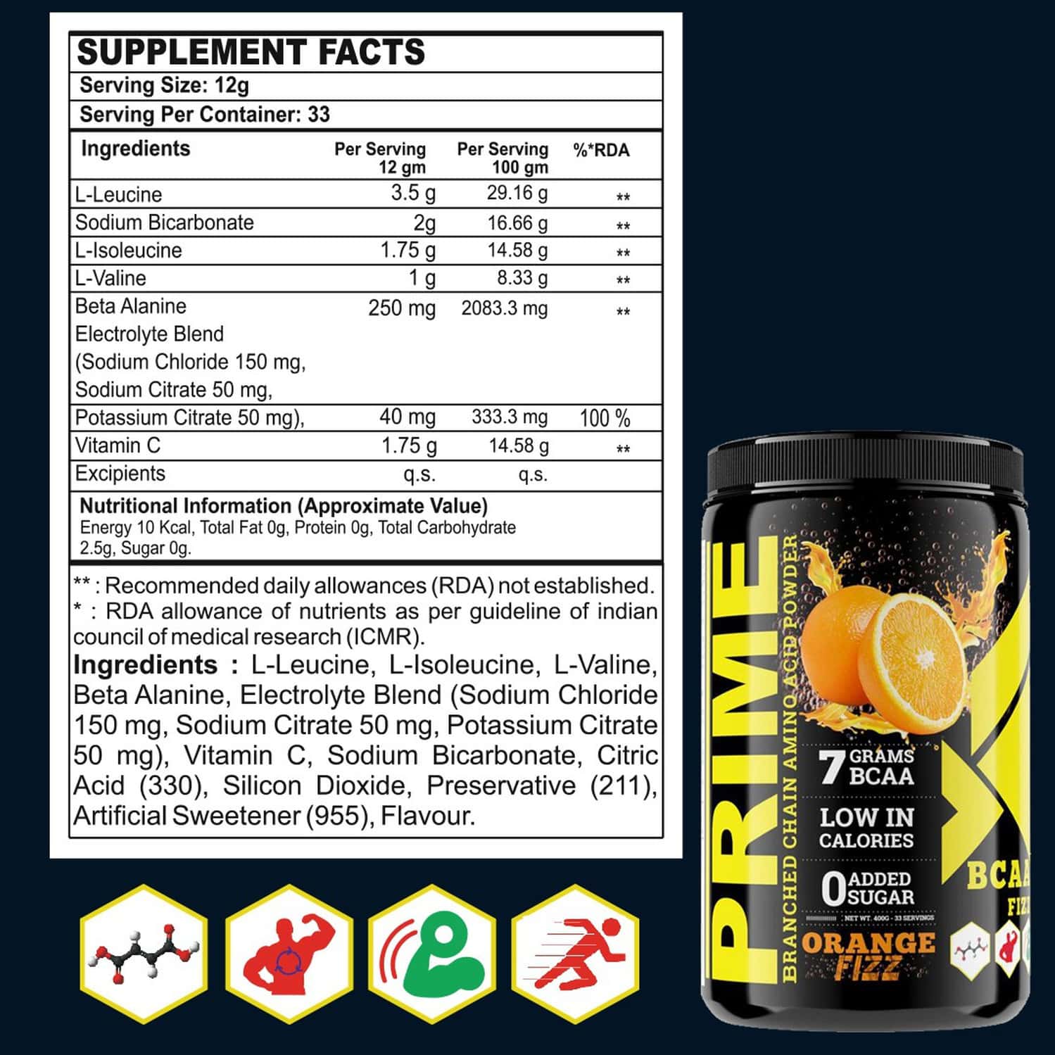 Buy BIGFLEX PRIME BCAA ORANGE FIZZ (400 GM) Online & Get Upto 60% OFF ...