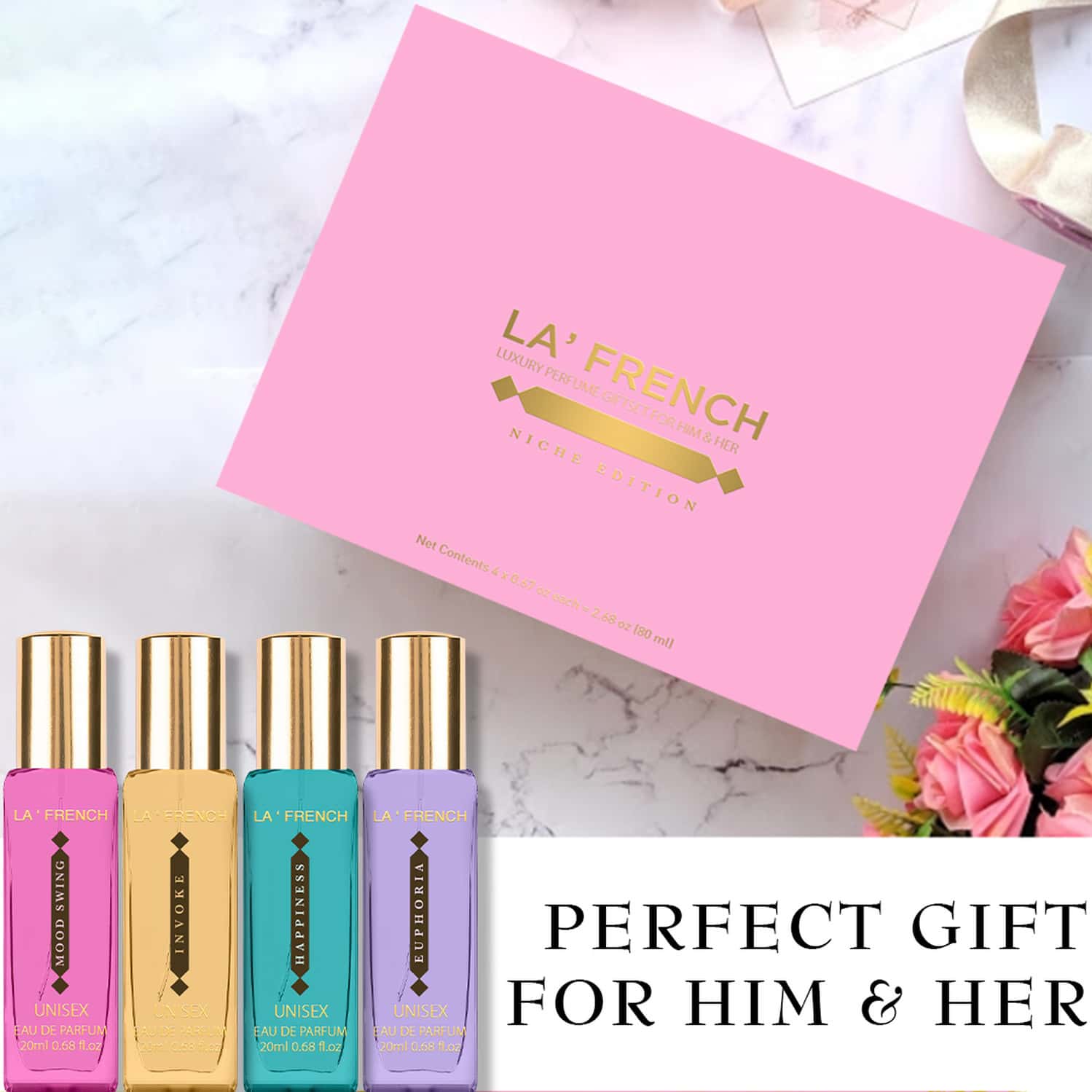 Buy LA FRENCH MOOD PERFUME GIFT SET FOR MEN & WOMEN (EUPHORIA, INVOKE ...