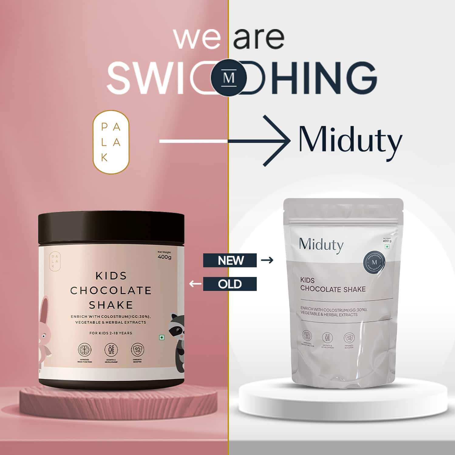 Buy MIDUTY PALAK NOTES KIDS CHOCOLATE SHAKE POWDER IMMUNITY BOOSTER ...