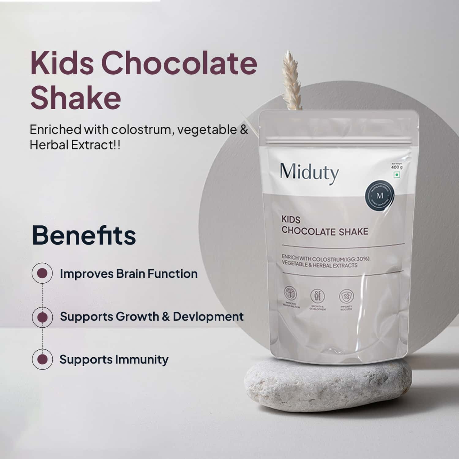 Buy MIDUTY PALAK NOTES KIDS CHOCOLATE SHAKE POWDER IMMUNITY BOOSTER ...