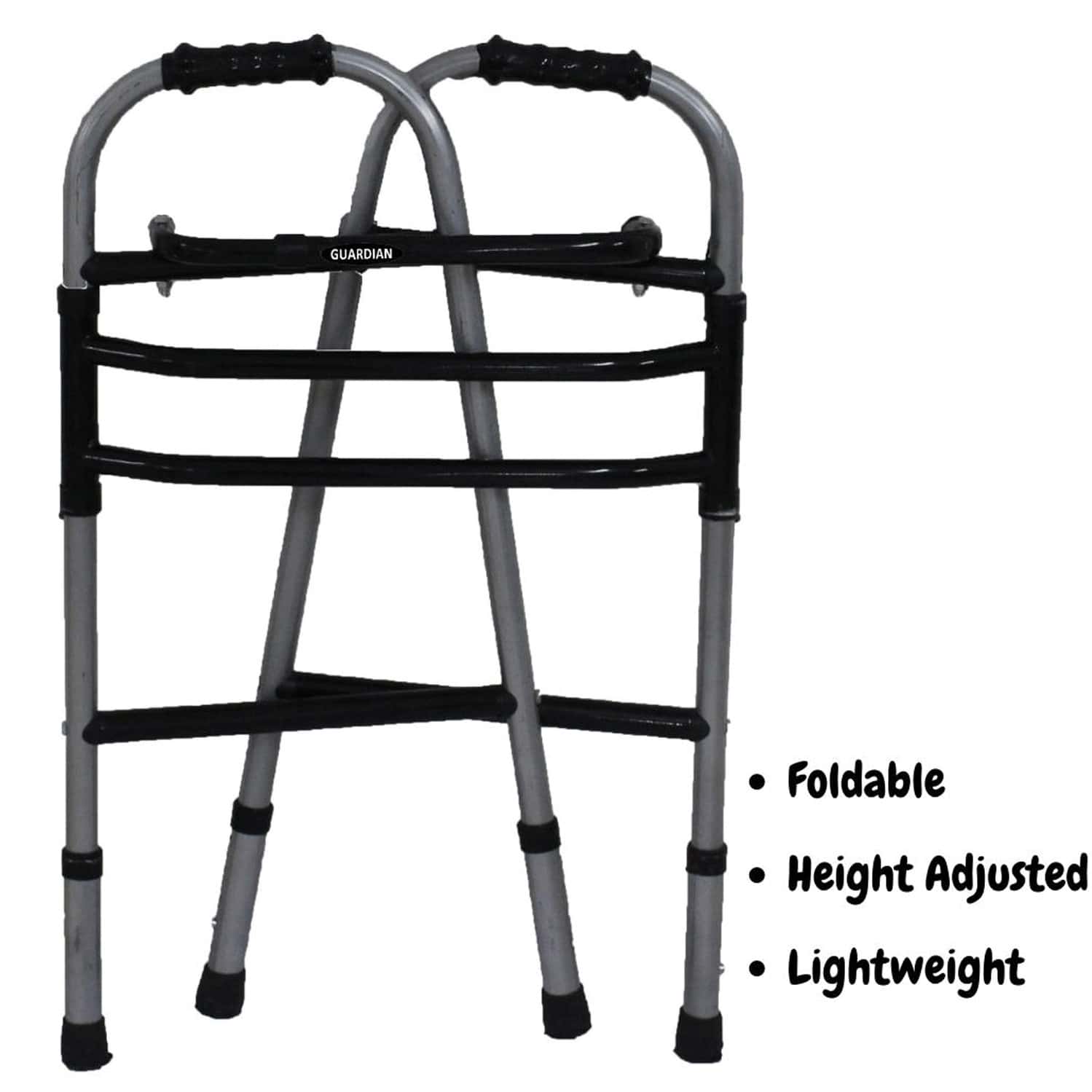 Buy GUARDIAN WALKING WALKER FOR PATIENTS, FOLDABLE WALKER, GREY Online ...