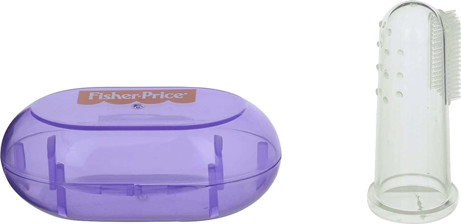Buy FISHER PRICE SILICONE BABY FINGER BRUSH WITH CASE ONE SIZE PURPLE ...