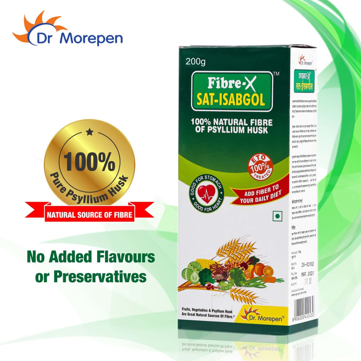 Buy DR. MOREPEN FIBER-X SAT ISABGOL - 200GM Online & Get Upto 60% OFF ...