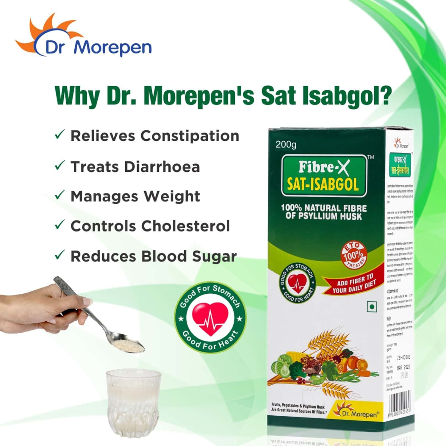 Buy DR. MOREPEN FIBER-X SAT ISABGOL - 200GM Online & Get Upto 60% OFF ...
