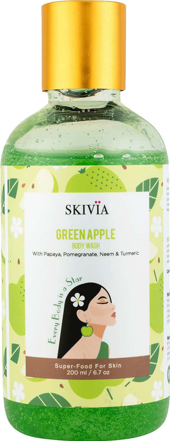 Buy SKIVIA GREEN APPLE BODY WASH | IMPROVES SKIN TEXTURE | FOR ALL SKIN ...