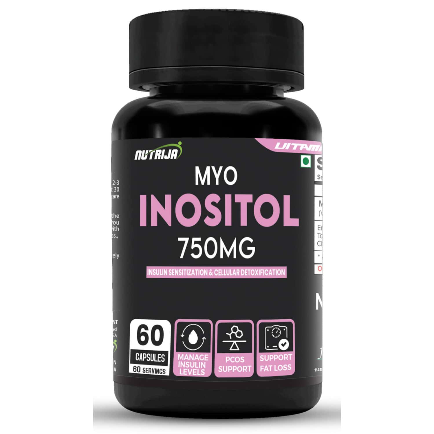 Buy NUTRIJA INOSITOL CAPSULES 750MG (120 CAPSULES) Online & Get Upto 60 ...