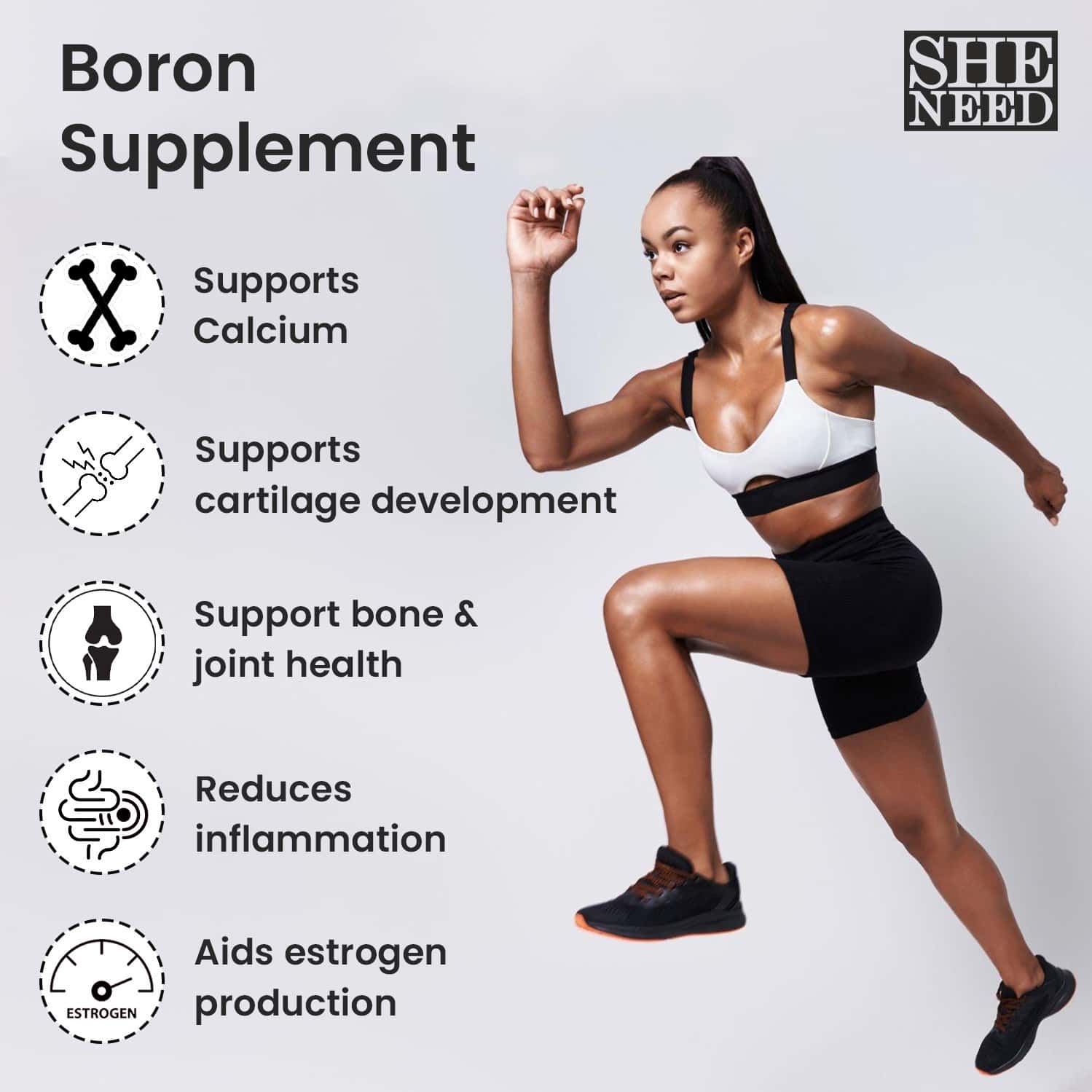 Buy SHENEED BORON SUPPLEMENT 3MG FOR BONE,MUSCLE & METABOLISM WITH ...
