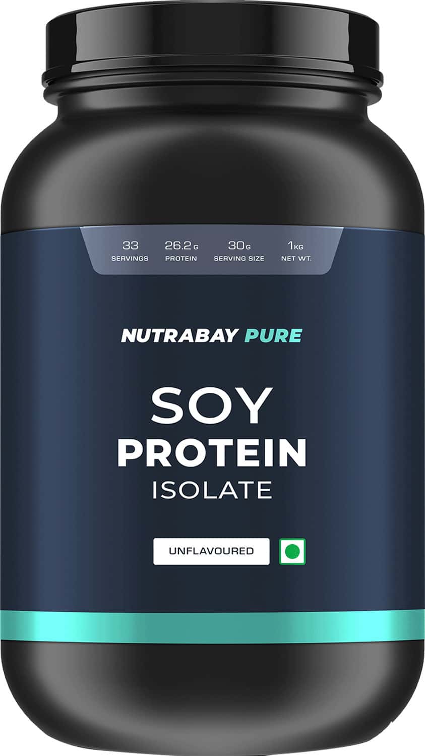 Buy NUTRABAY PURE 100% SOY PROTEIN ISOLATE, UNFLAVOURED - 1KG Online ...