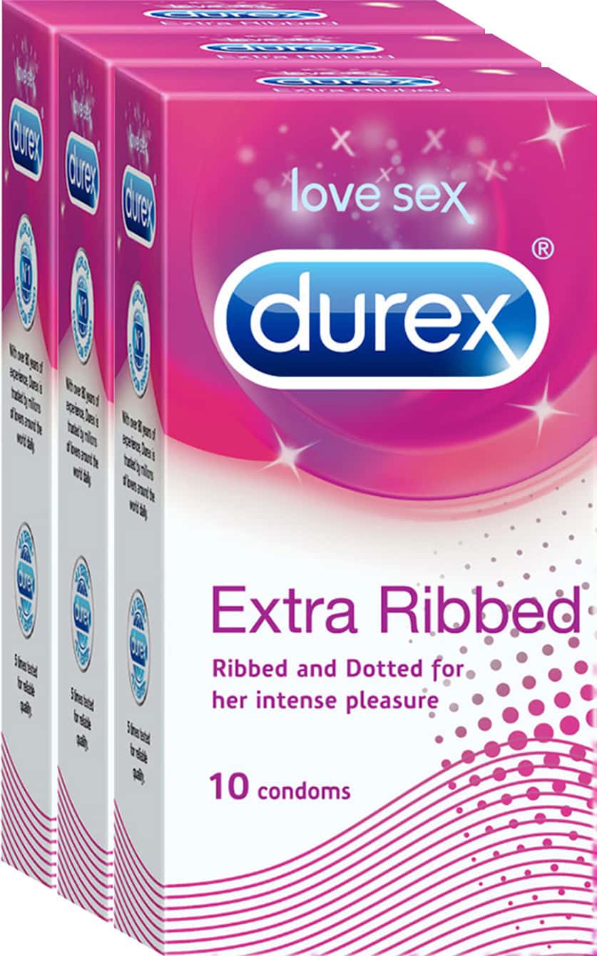 Buy DUREX CONDOMS EXTRA RIBBED- 3 PIECES Online & Get Upto 60% OFF at ...