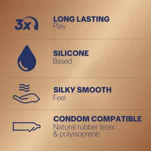 Buy DUREX REAL FEEL LONG-LASTING LUBRICANT - 50ML- SILICONE LUBE LASTS ...