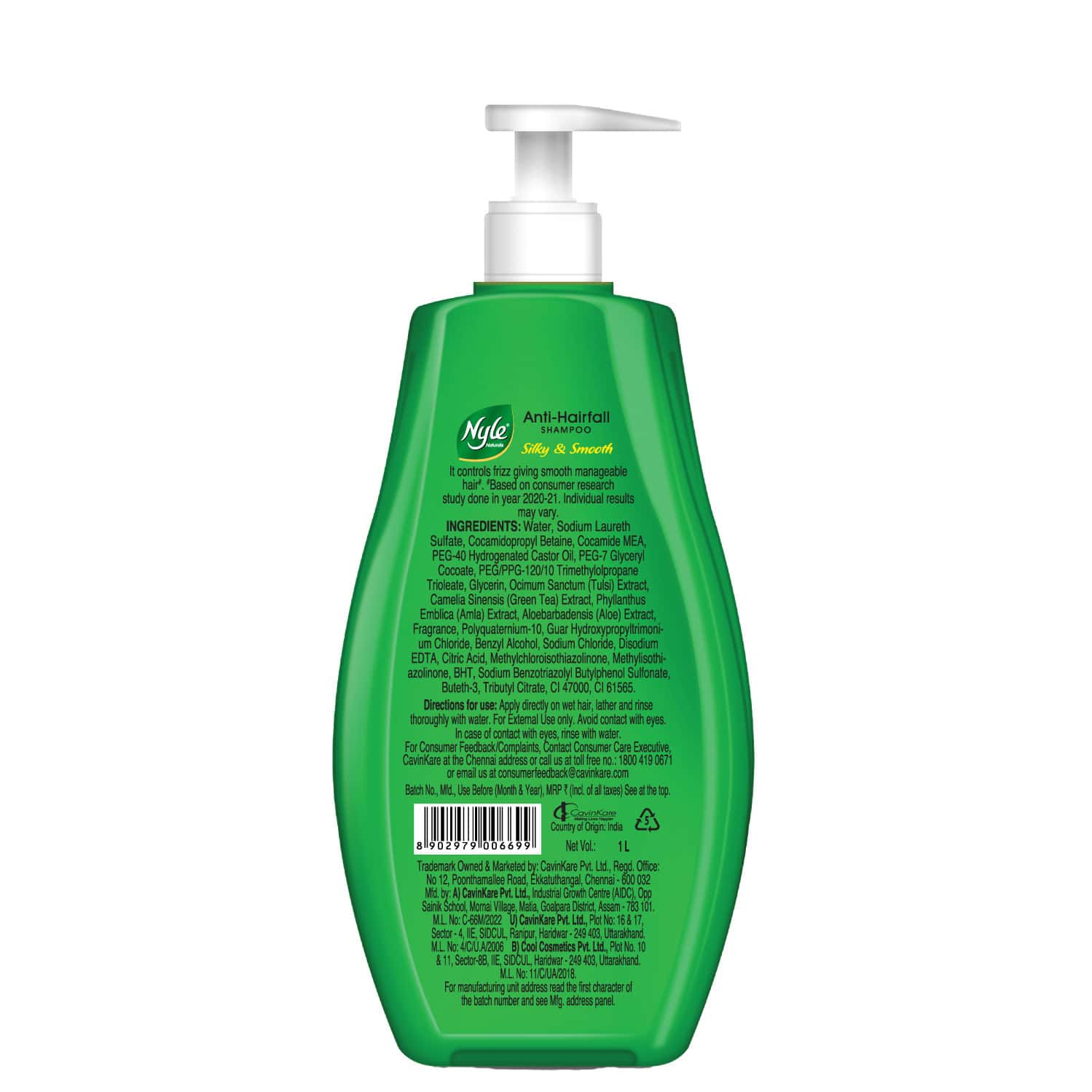 Buy NYLE NATURALS SILKY AND SMOOTH ANTI HAIRFALL SHAMPOO, WITH TULSI ...