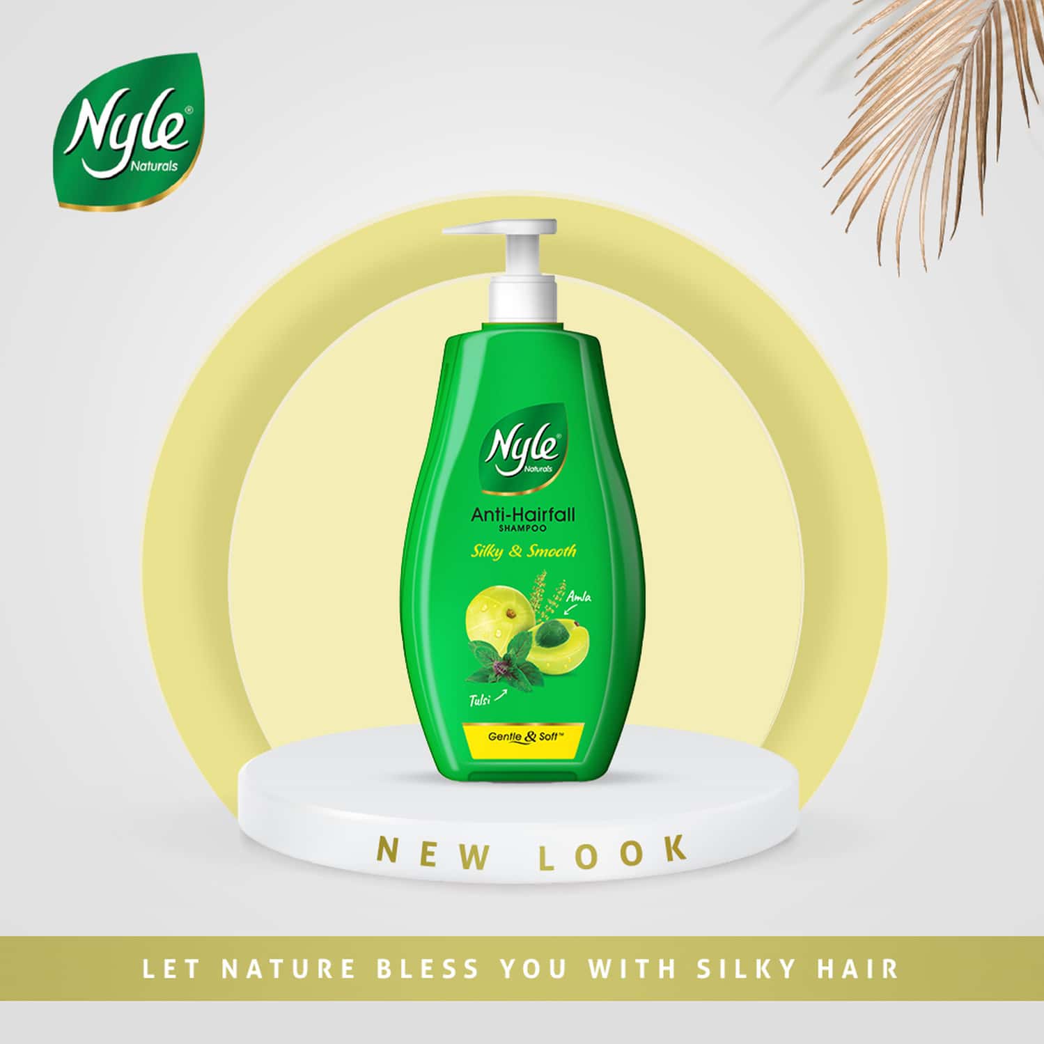 Buy NYLE NATURALS SILKY AND SMOOTH ANTI HAIRFALL SHAMPOO, WITH TULSI ...