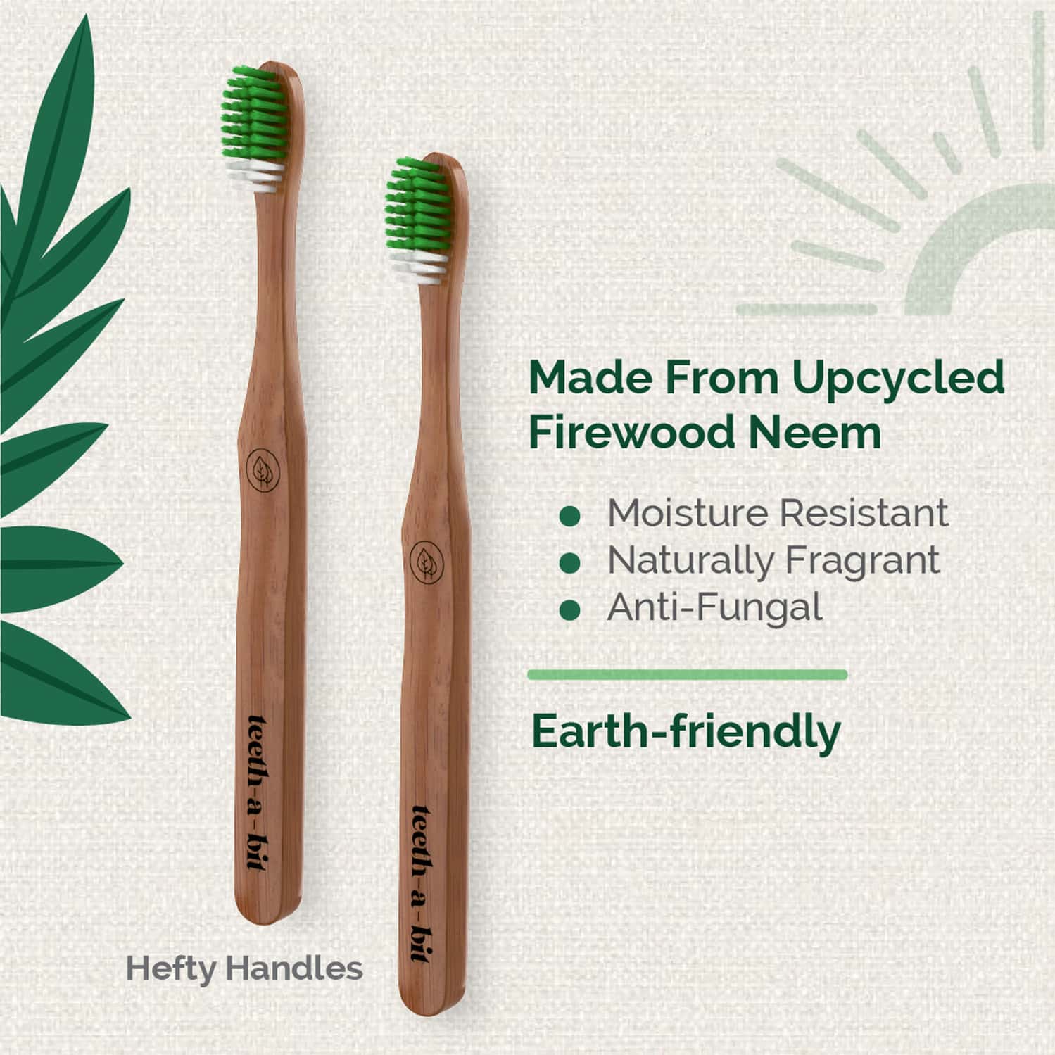 Buy TEETH-A-BIT THE PLEDGE NEEM TOOTHBRUSH ADULTS HEFTY HANDLE SOFT ...