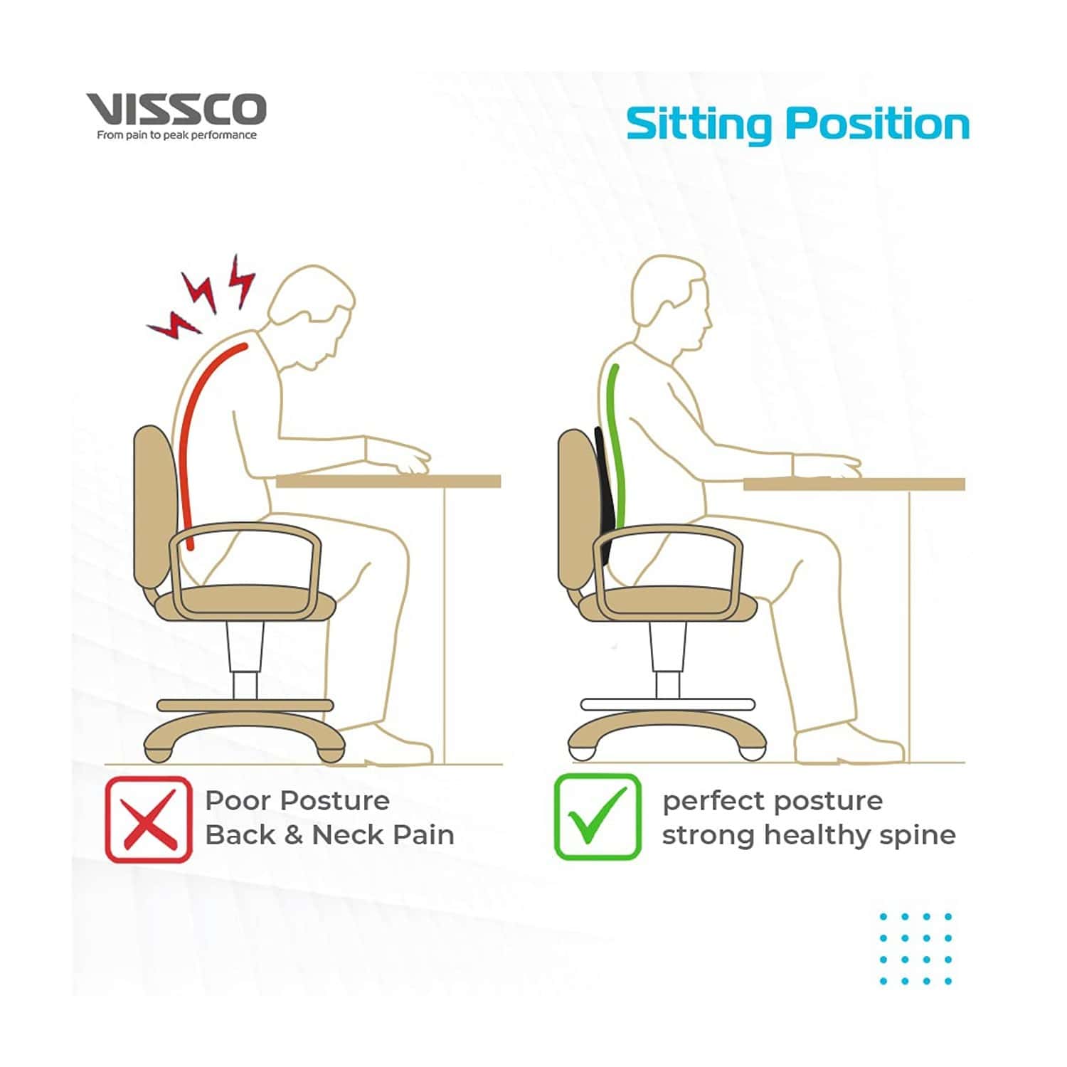 Buy VISSCO VISSCO SMART - ORTHOPEDIC BACK REST - UNIVERSAL Online & Get ...