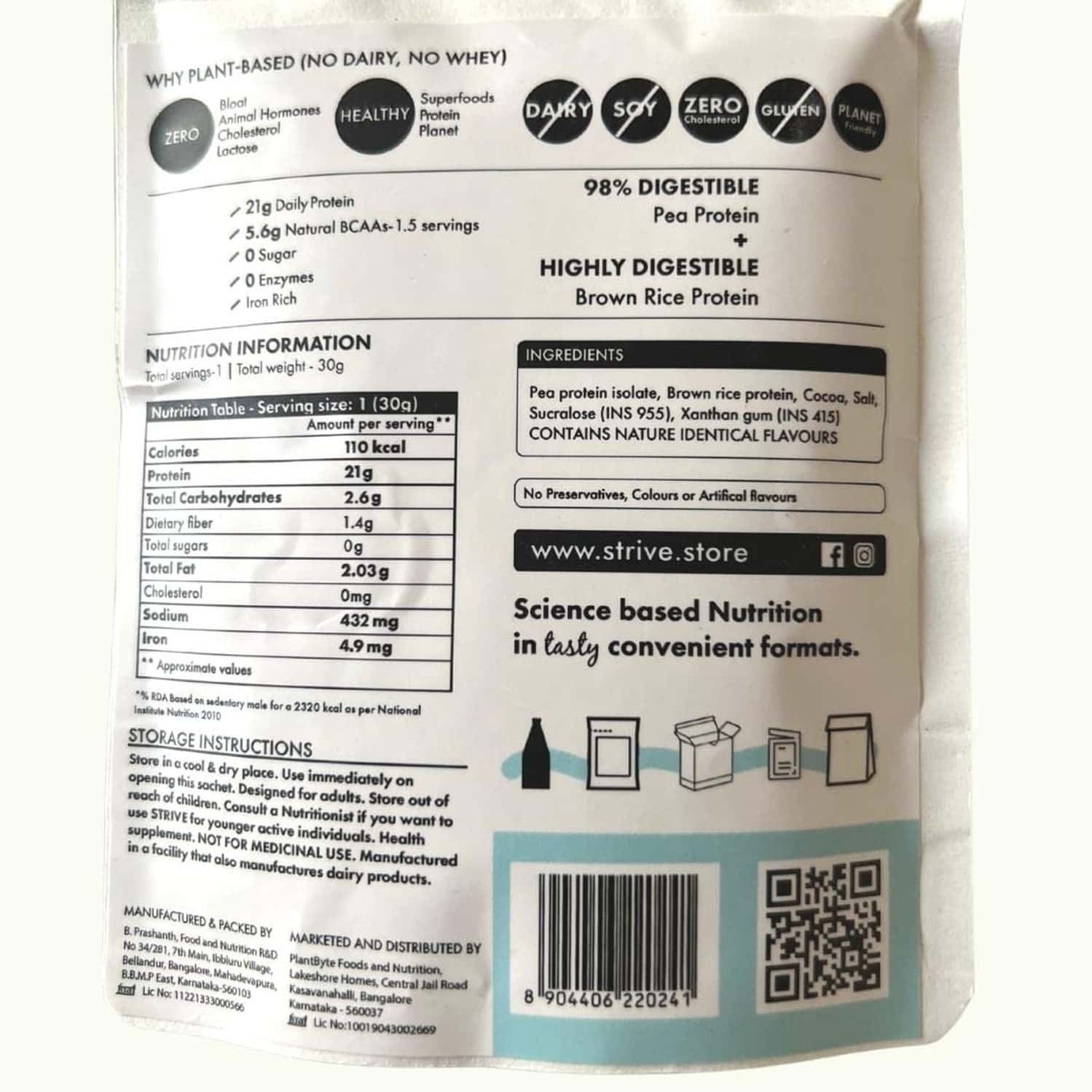 Buy STRIVE VEGAN COMPLETE PROTEIN POWDER TESTED & CERTIFIED | COFFEE ...