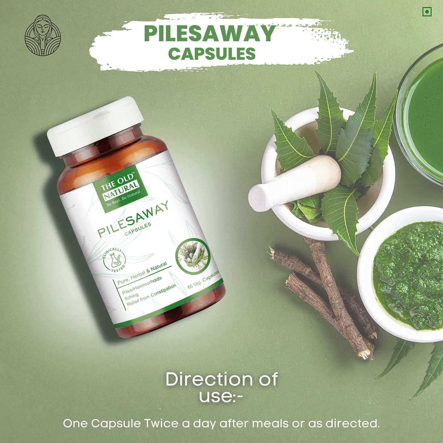 Buy THE OLD NATURAL PILESWAY CAPSULE I FOR PILES. FISTULA & RECTUM I ...