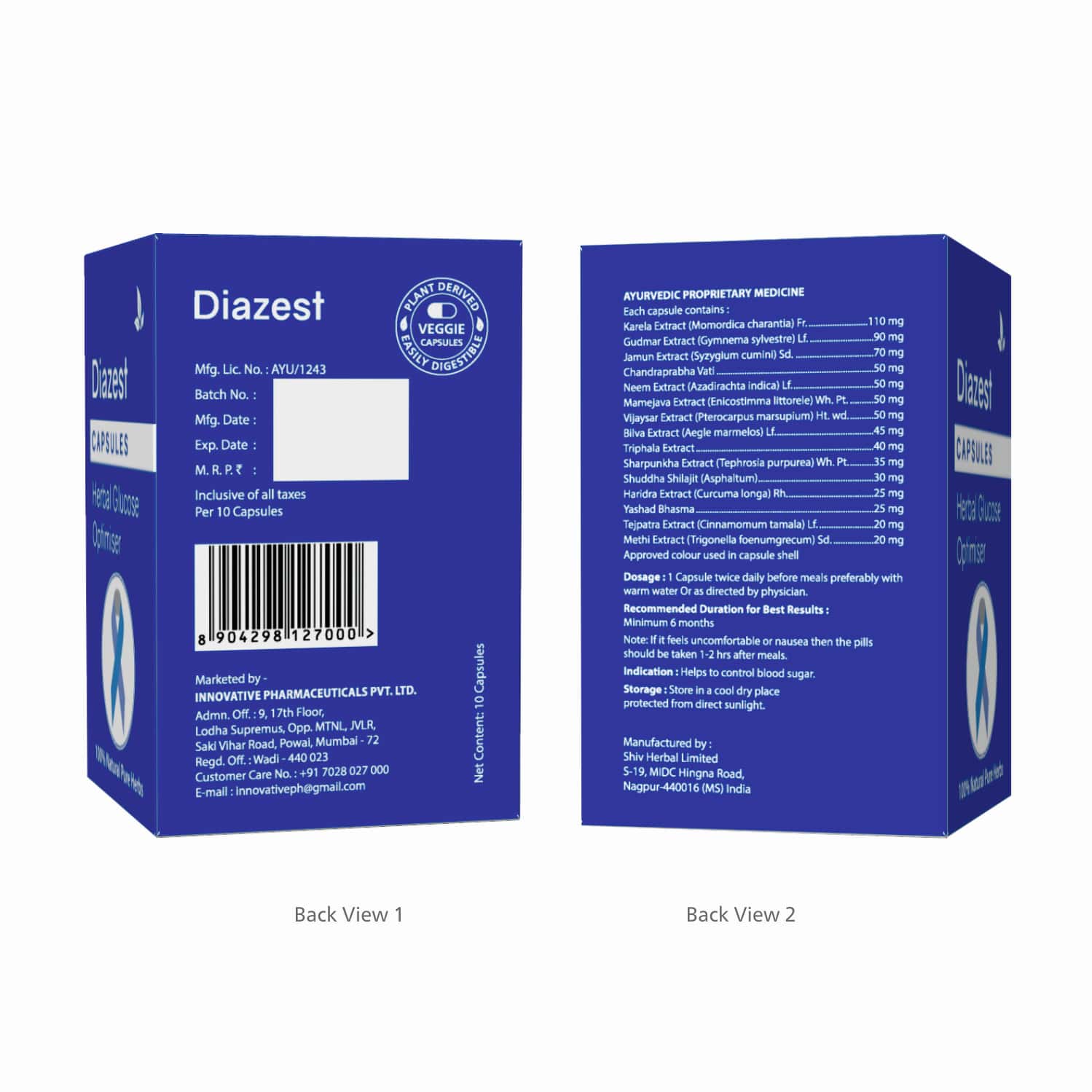 Buy DIAZEST CAPSULES 10 CAPS | TO MANAGE DIABETES & BLOOD GLUCOSE LEVEL ...