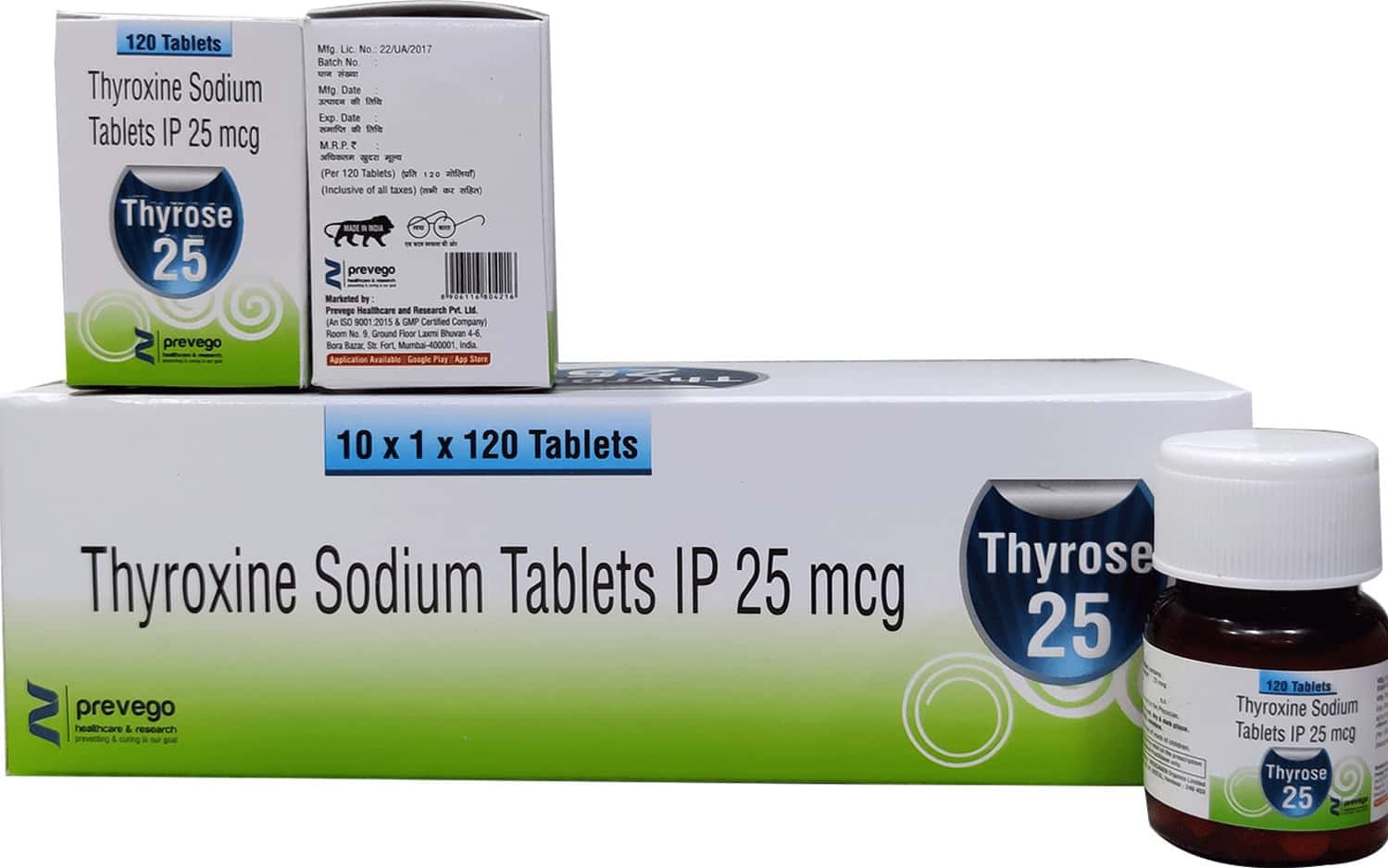 Thyrose 25 MCG Tablet (120): Uses, Side Effects, Price & Dosage | PharmEasy