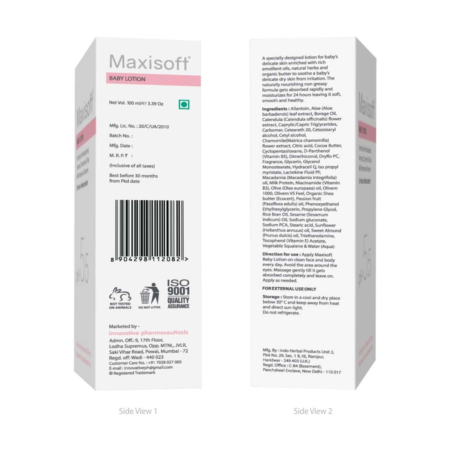 Buy MAXISOFT BODY LOTION 200 ML | WITH ALOE, AVOCADO & BUTTERS | PH 5.5 ...