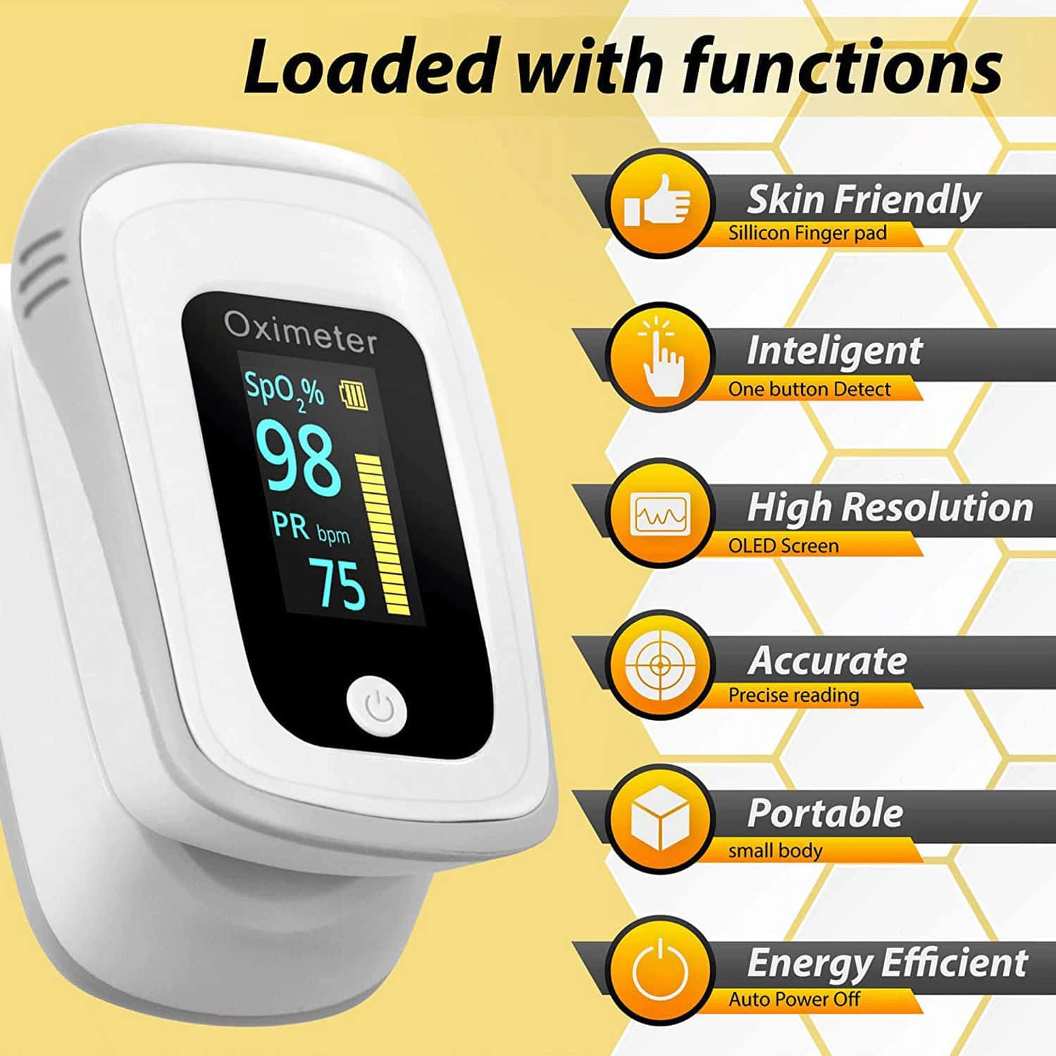 Buy MIEVIDA FINGER TIP PULSE OXIMETER PRO WITH OLED DISPLAY PULSE RATE ...