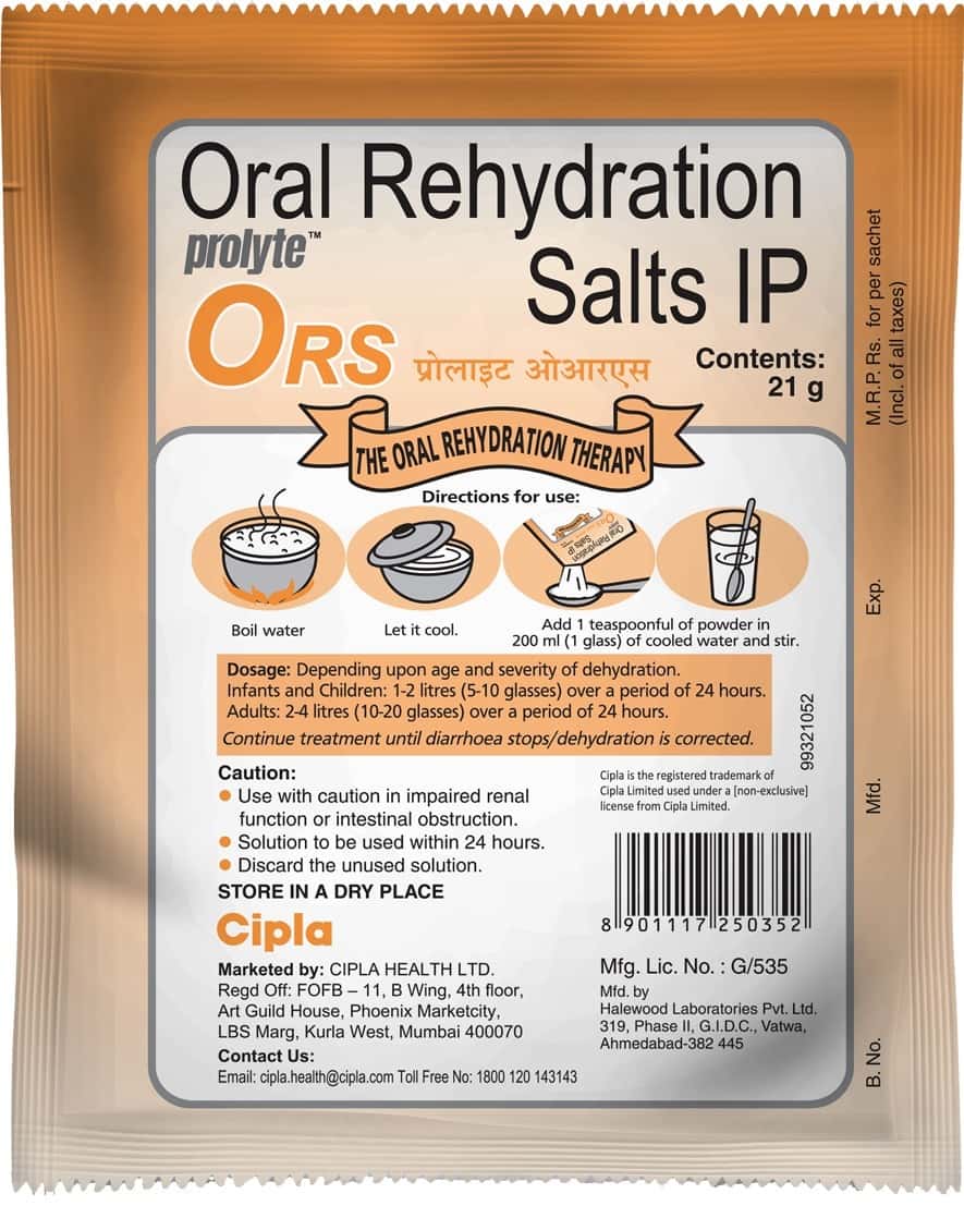 Buy PROLYTE ORS ORANGE DRINK SACHET (21 GM) Online & Get Upto 60% OFF ...