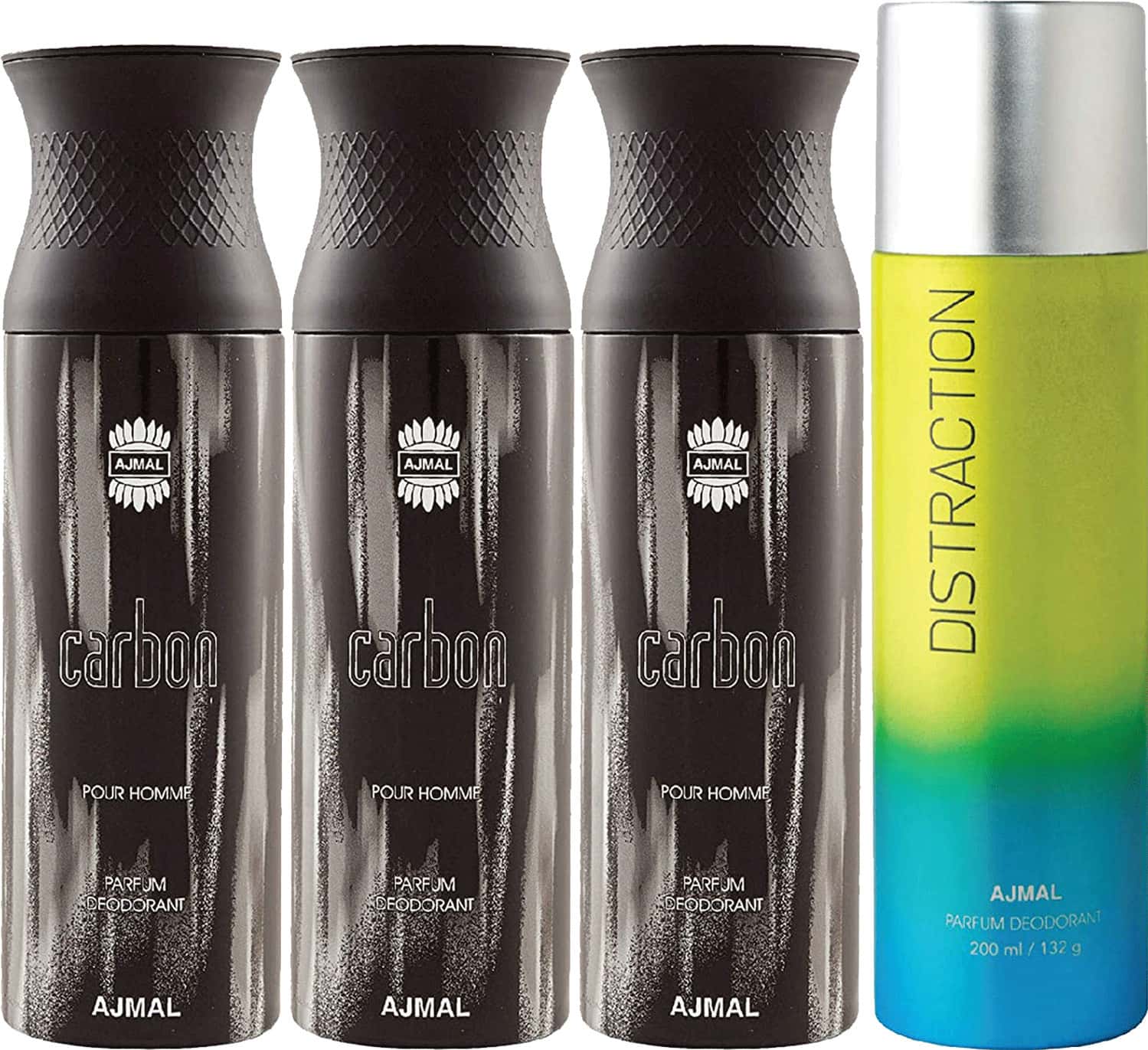 Buy AJMAL 3 CARBON FOR MEN AND 1 PERSUADE FOR UNISEX DEODORANTS EACH ...