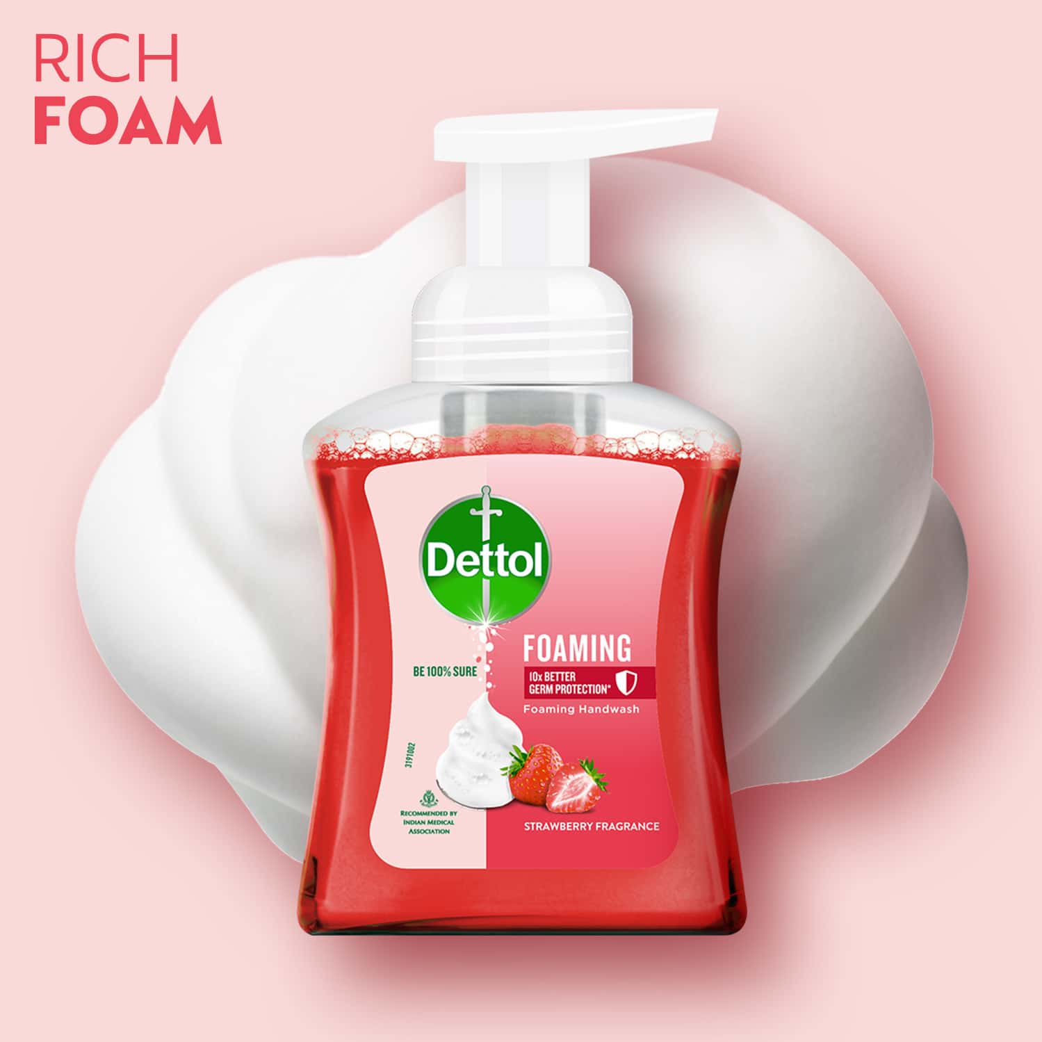 Buy DETTOL FOAMING HANDWASH PUMP + REFILL COMBO STRAWBERRY (250ML ...