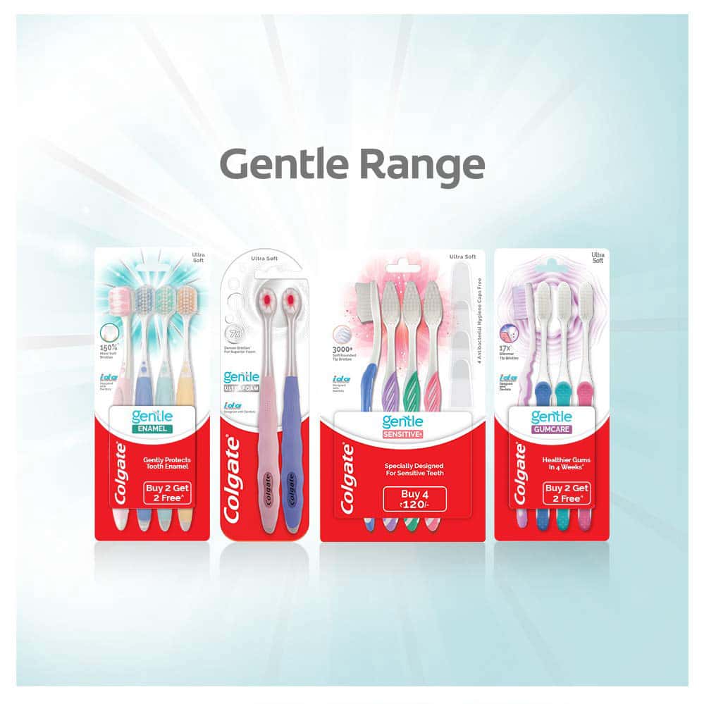 Buy COLGATE GENTLE ENAMEL ULTRA SOFT BRISTLES MANUAL TOOTHBRUSH FOR ...