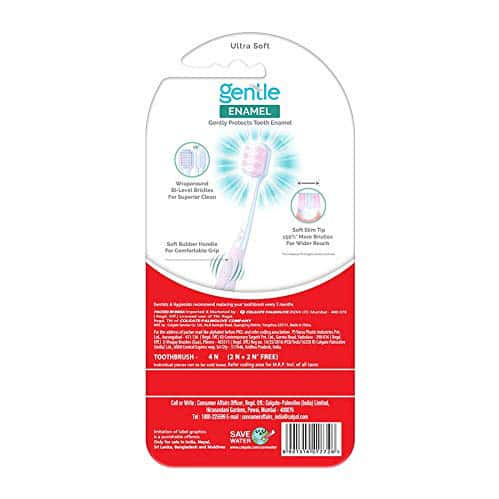 Buy COLGATE GENTLE ENAMEL ULTRA SOFT BRISTLES MANUAL TOOTHBRUSH FOR ...