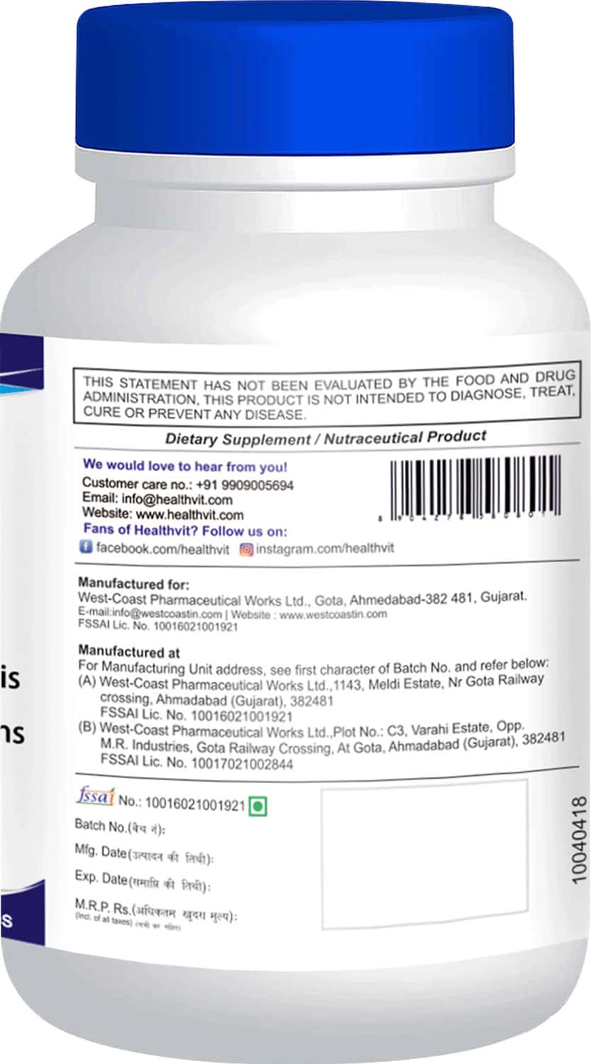 Buy HEALTHVIT L-VALINE 450 MG - 60 CAPSULES Online & Get Upto 60% OFF ...