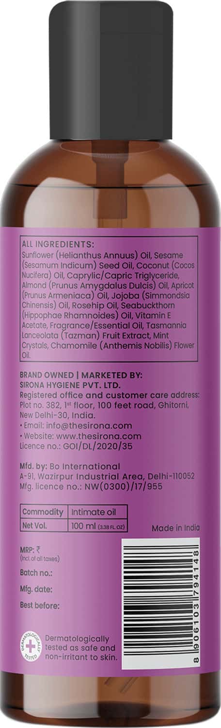 Buy SIRONA MOISTURISING INTIMATE OIL - 100 ML Online & Get Upto 60% OFF ...