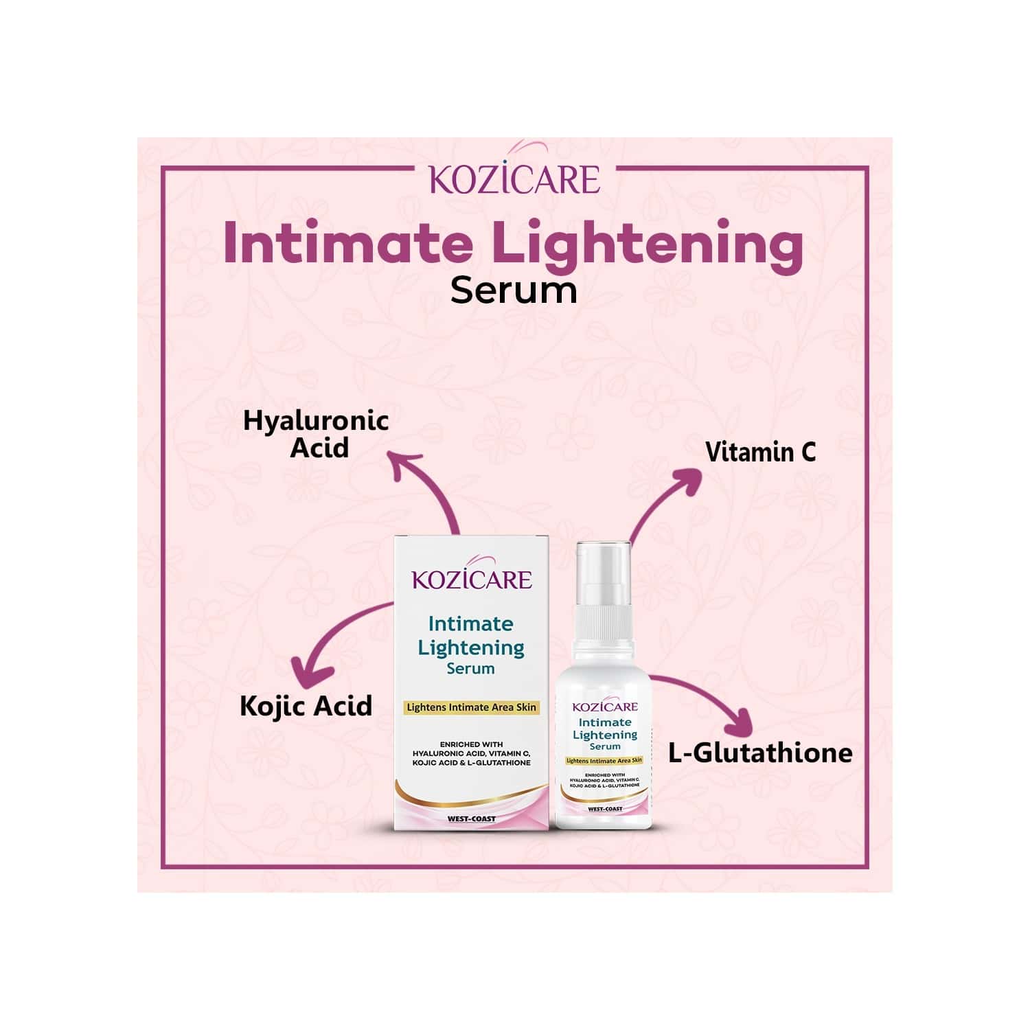 Buy Kozicare Intimate Lightening Serum For Lighten Intimate Area Skin ...