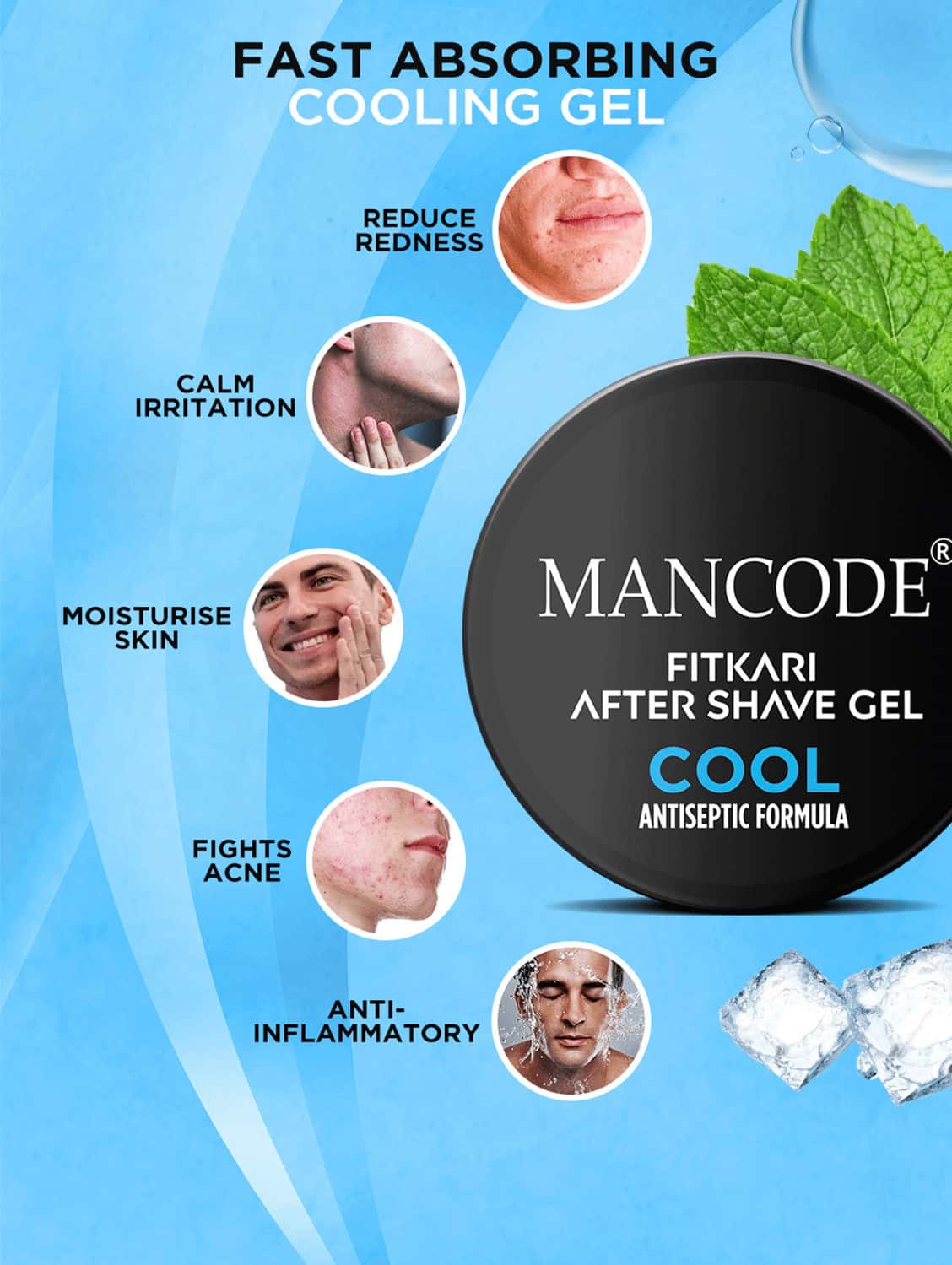 Buy MANCODE FITKARI AFTER SHAVE GEL COOL ANTISEPTIC FORMULA 100ML Online & Get Upto 60% OFF at ...