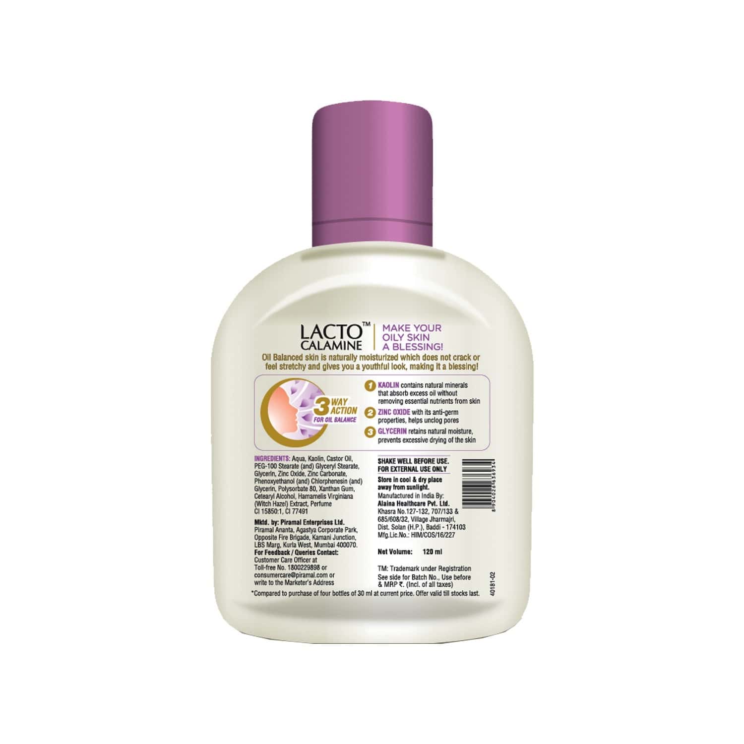 Buy LACTO CALAMINE OIL BALANCE DAILY FACE CARE LOTION - CLASSIC ...