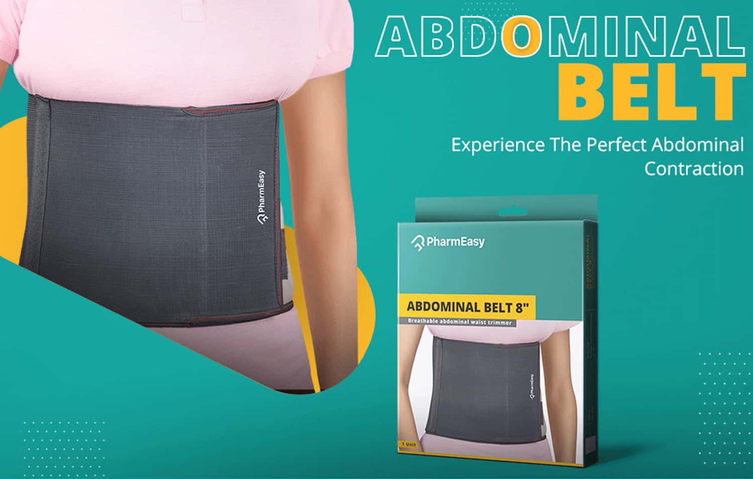 Buy PHARMEASY ABDOMINAL BINDER 8 - SUPPORTS YOUR BACK - COMPRESSES ...